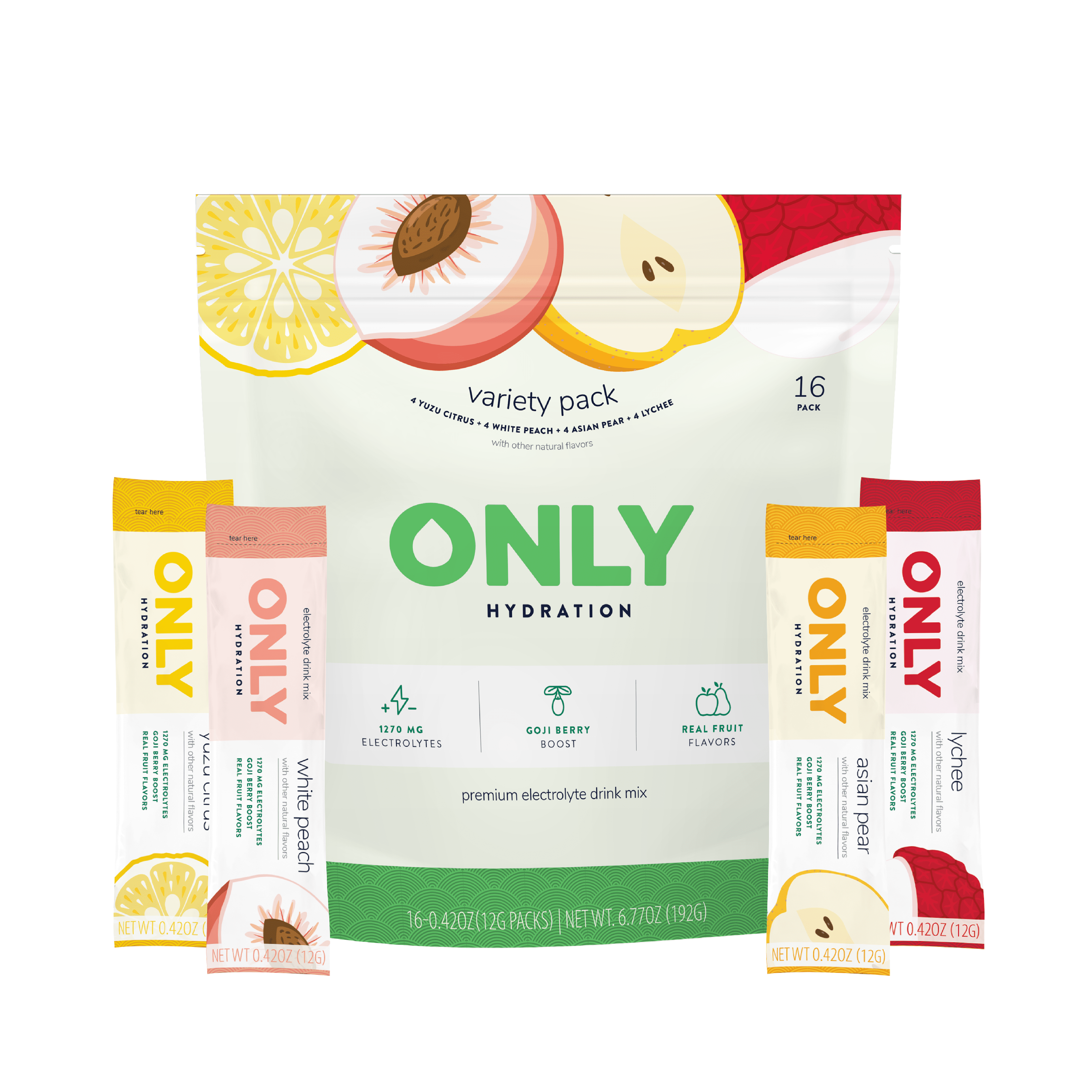 ONLY Hydration Premium Electrolyte Powder Drink Mix Packet, Variety ...