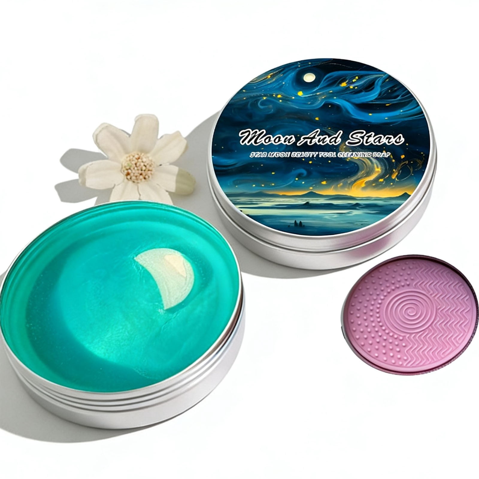 ONLYEOR Solid Makeup Brush Soap, Silicone Cleaning Pad Included, For ...
