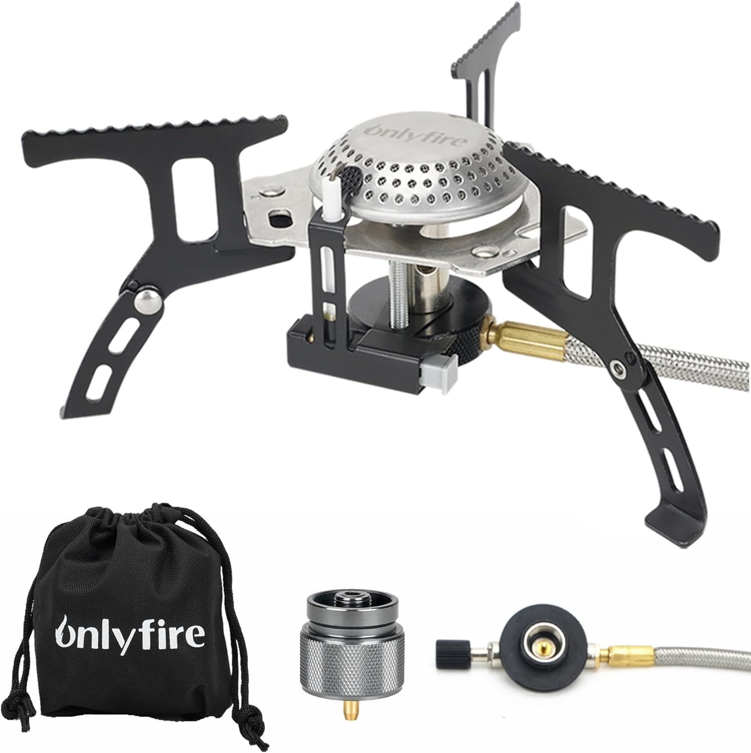 ONLYFIRE Portable Camping Gas Stove, Small Camping Stove with Piezo ...