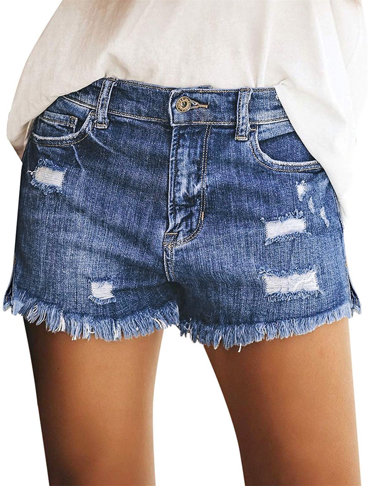 ONLYSHE Jean Shorts for Women Mid Rise Cut Off DDistressed Denim Shorts ... ONLYSHE Jean Shorts for Women Mid Rise Cut Off DDistressed Denim Shorts ...