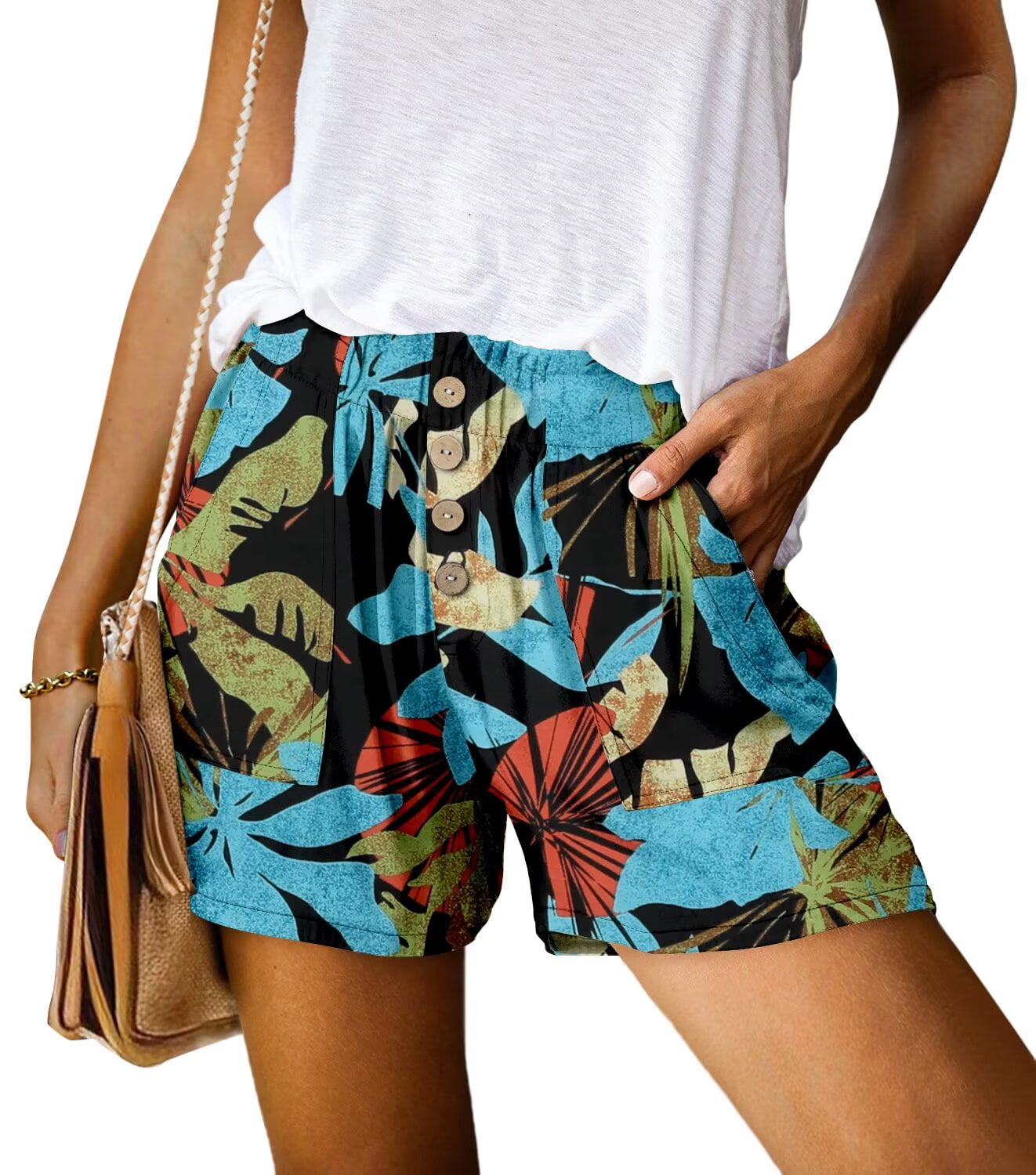 ONLYSHE Women Distressed Denim Shorts with Pockets Junior Shorts High Waist Small - Walmart.com