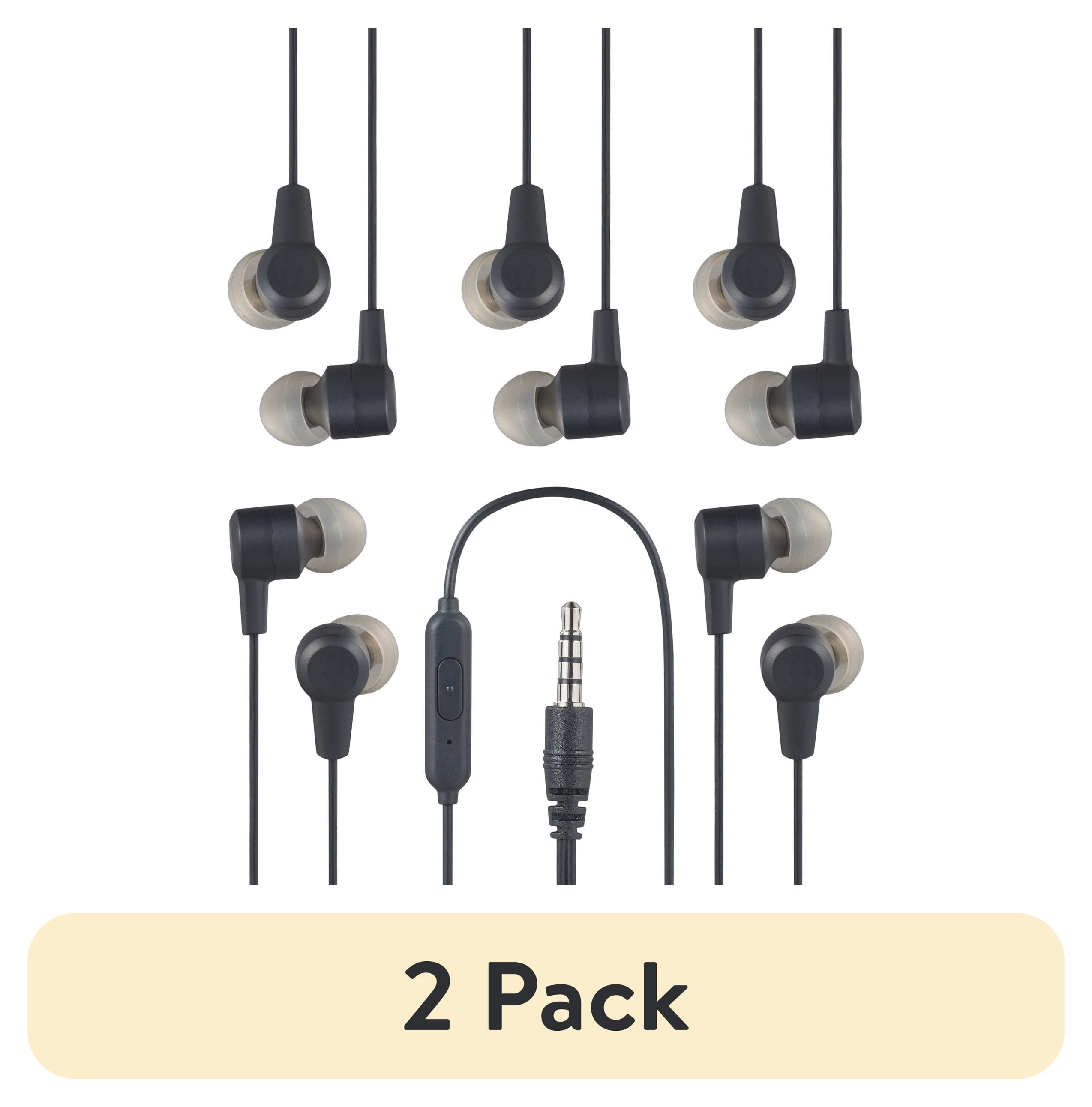(2 pack) onn. 5pk Earbuds Blk - Walmart.com