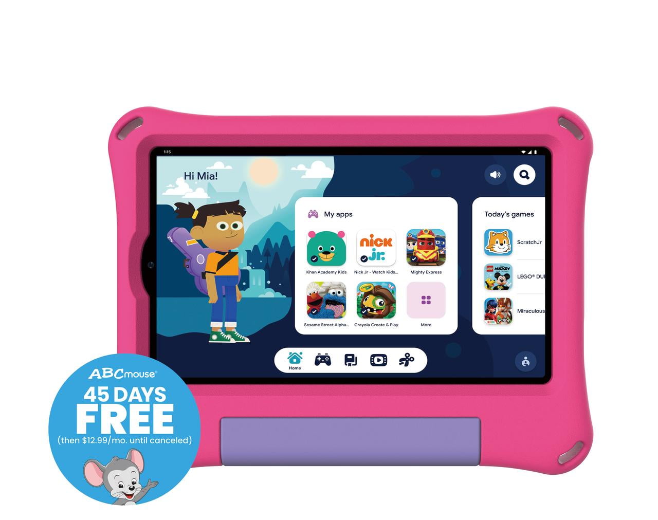 onn 8" Kids Tablet, 32GB (2024 Model) - Pink - Walmart.com