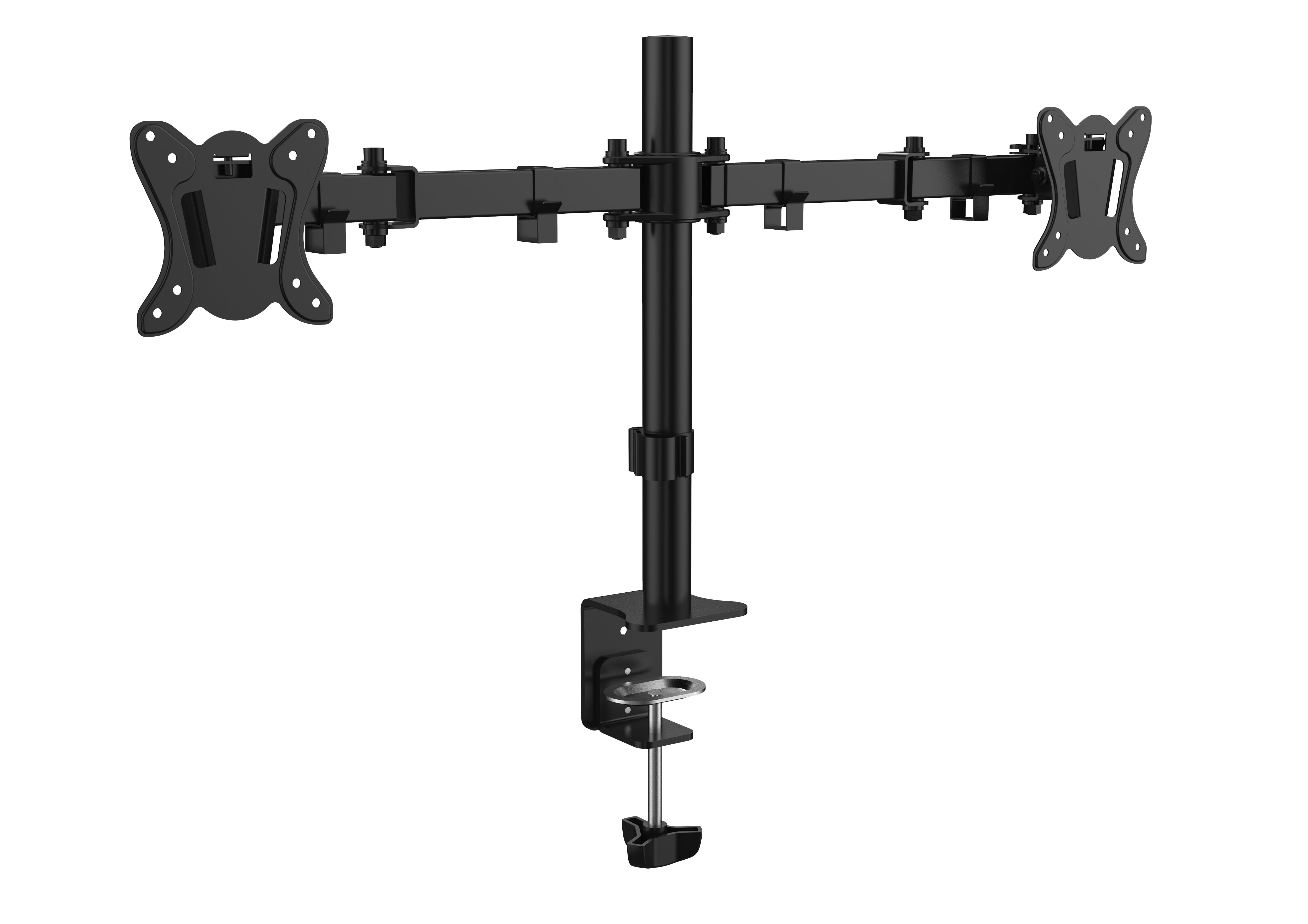 ONN Full-Motion Dual Monitor Arm Mount for 13-27" Screens - Swivel ...