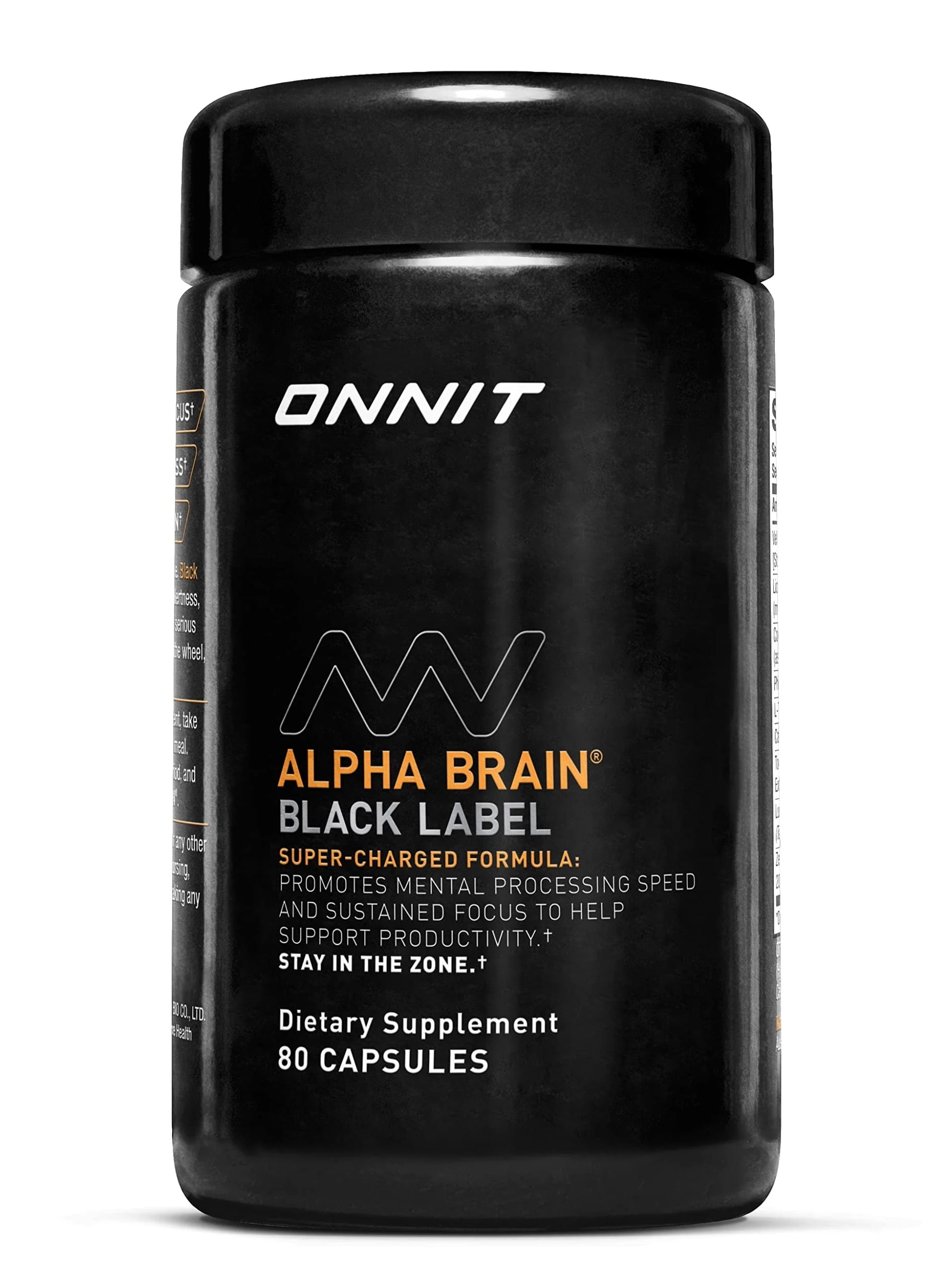 ONNIT Alpha Brain Black Label Capsule (80ct) - Mental Health & Active ...