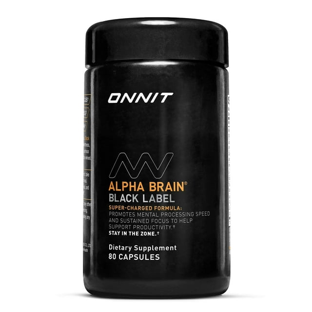 ONNIT Alpha Brain Black Label Capsule (80ct) - Mental Health & Active ...