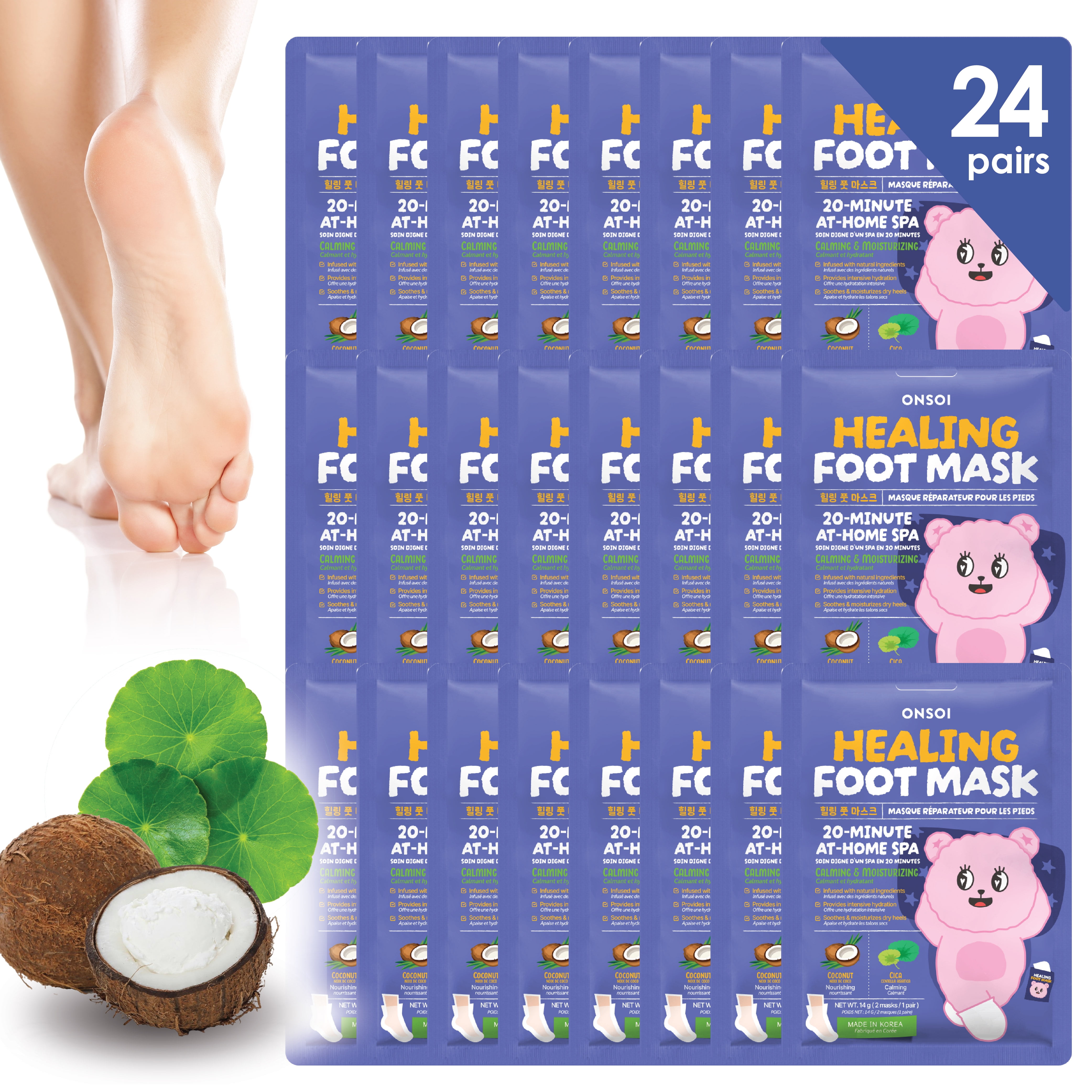 ONSOI Moisturizing Foot Mask for Dry Cracked Feet, Hydrating ...