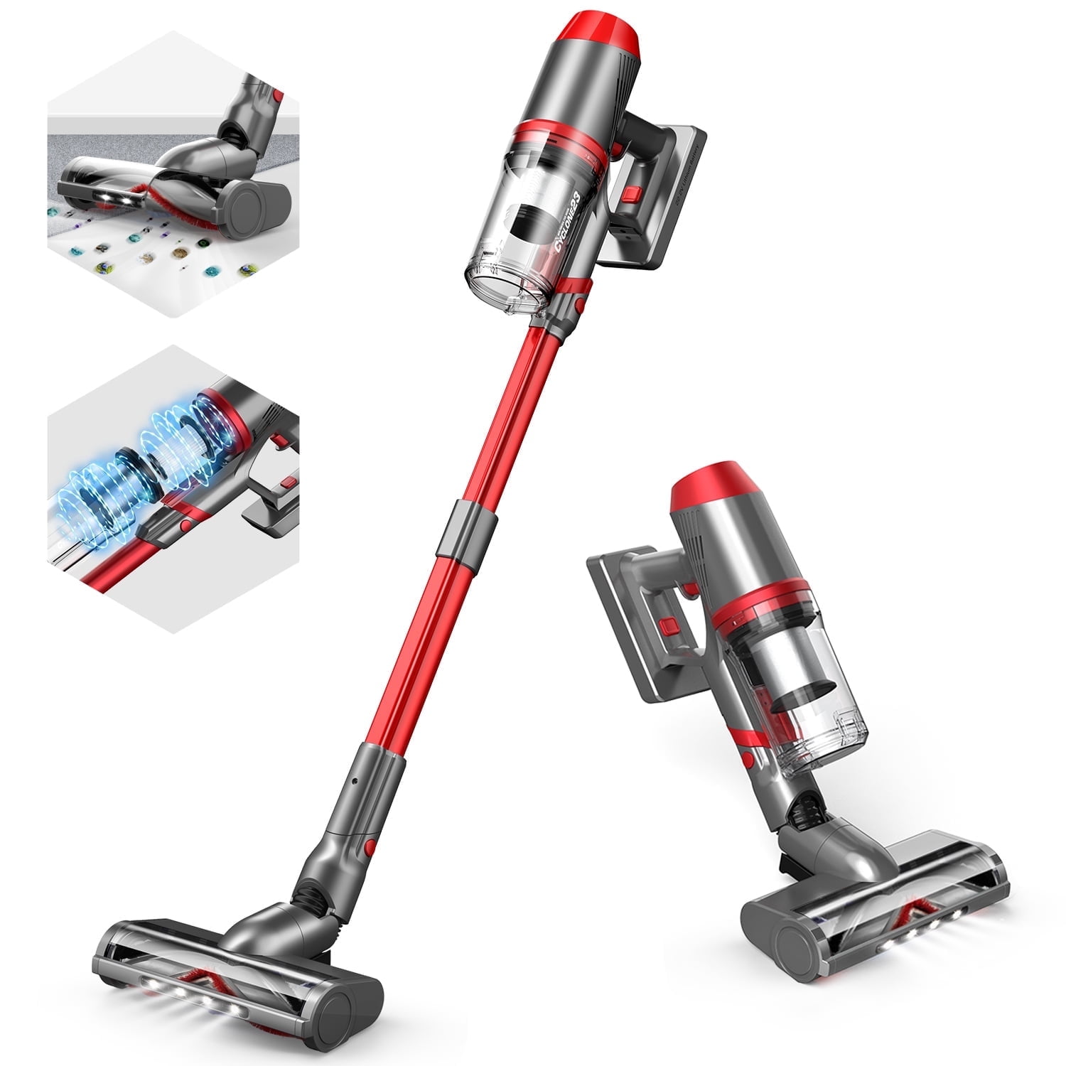 ONSON Cordless Vacuum Cleaner, EV696 Pro Handheld Stick Vacuum for ...