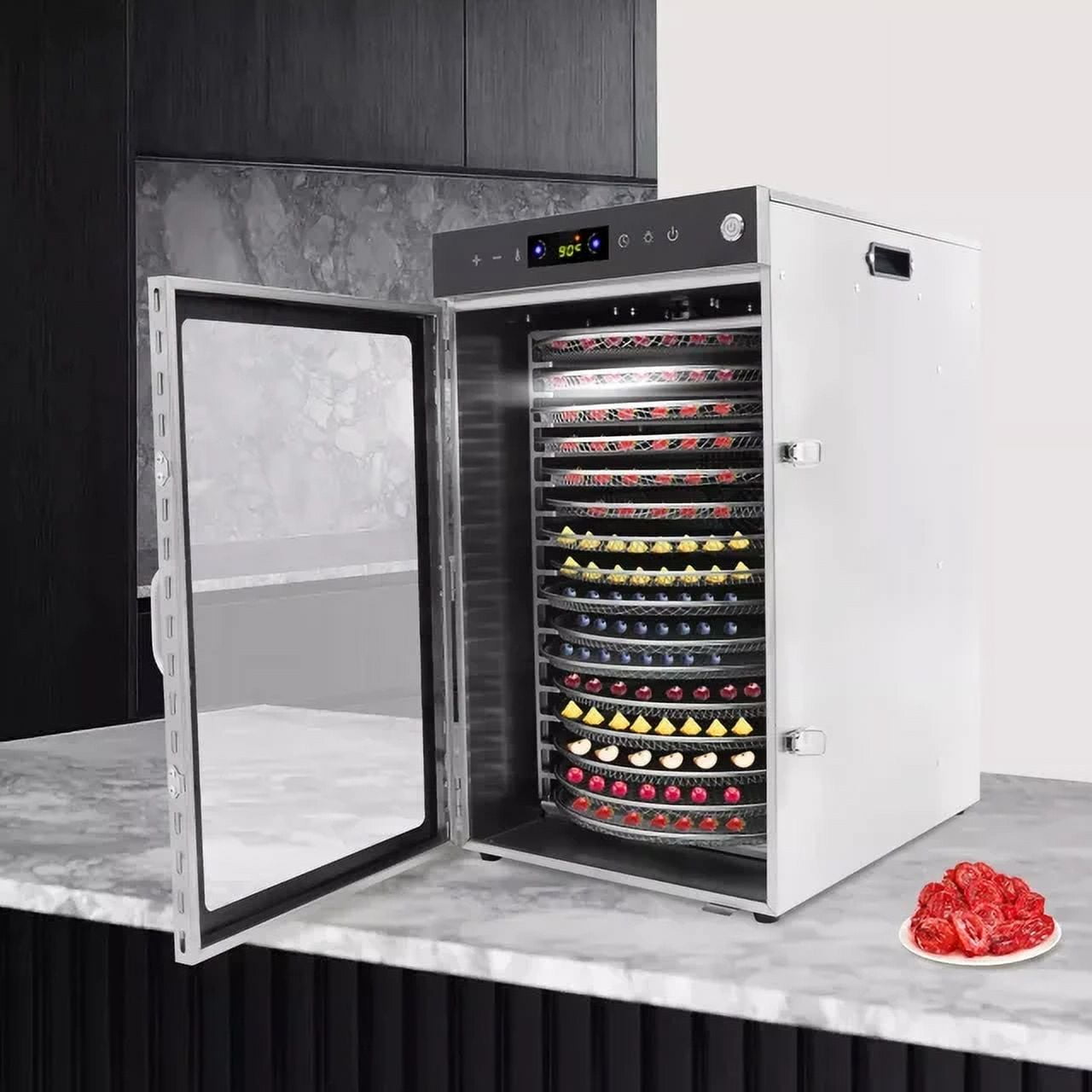 ONSON Food Dehydrator Machine; 10 Stainless Steel Trays; 1000W Power ...