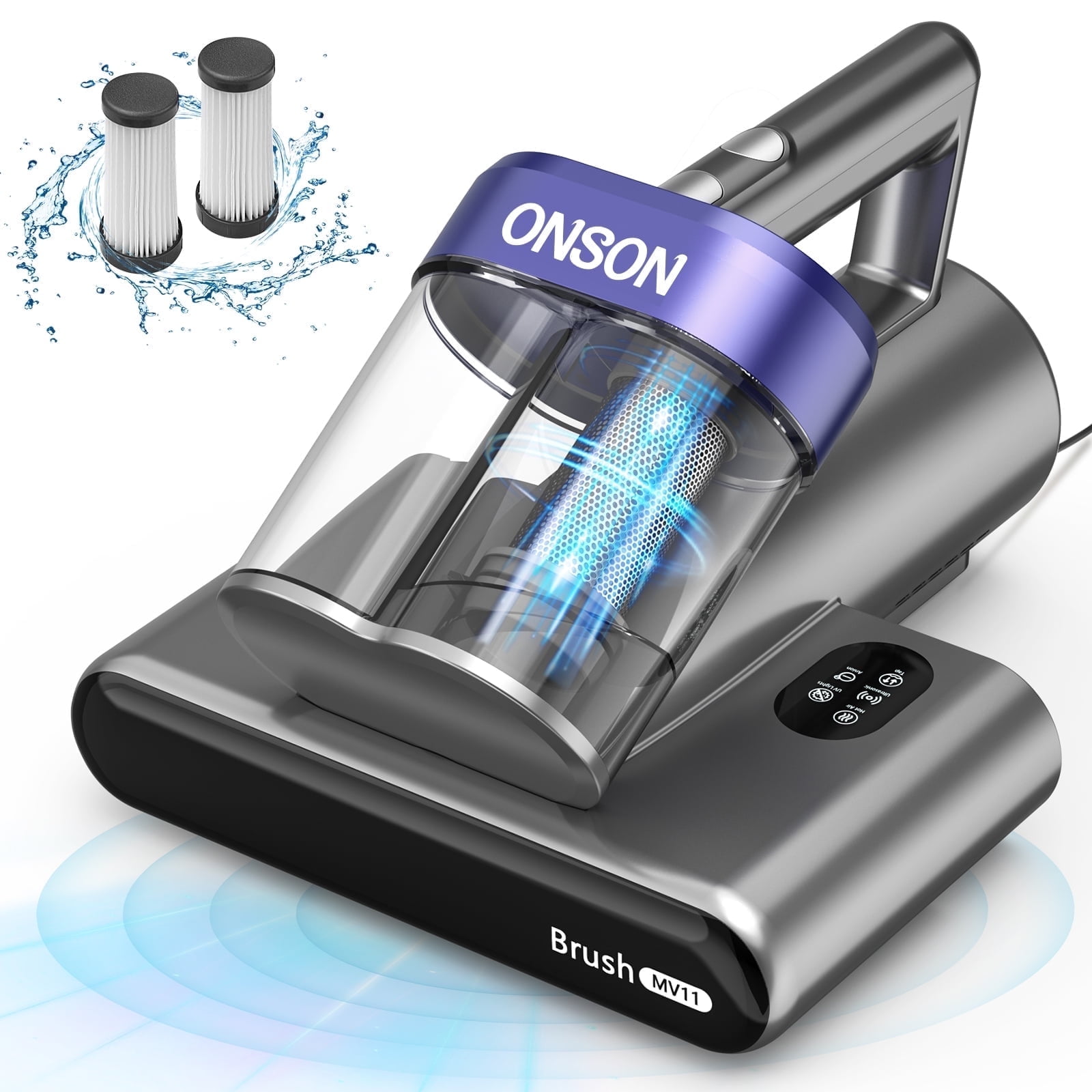 ONSON Mattress Vacuum Cleaner for Bed with UV 16Kpa Suction HEPA Filter ...