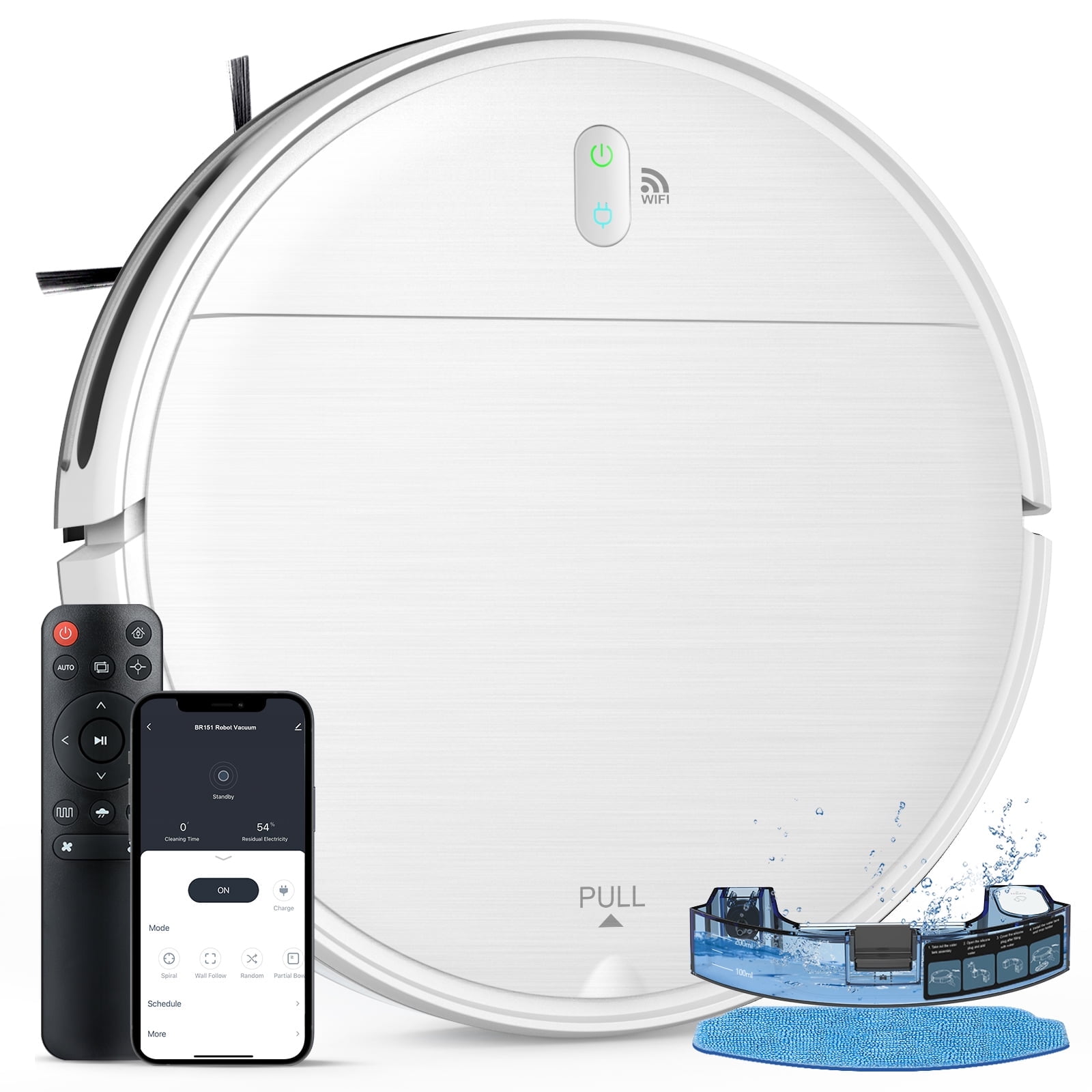 ONSON Robot Vacuum Cleaner, 2 in 1 Mop Combo for Pet Hair, Voice ...