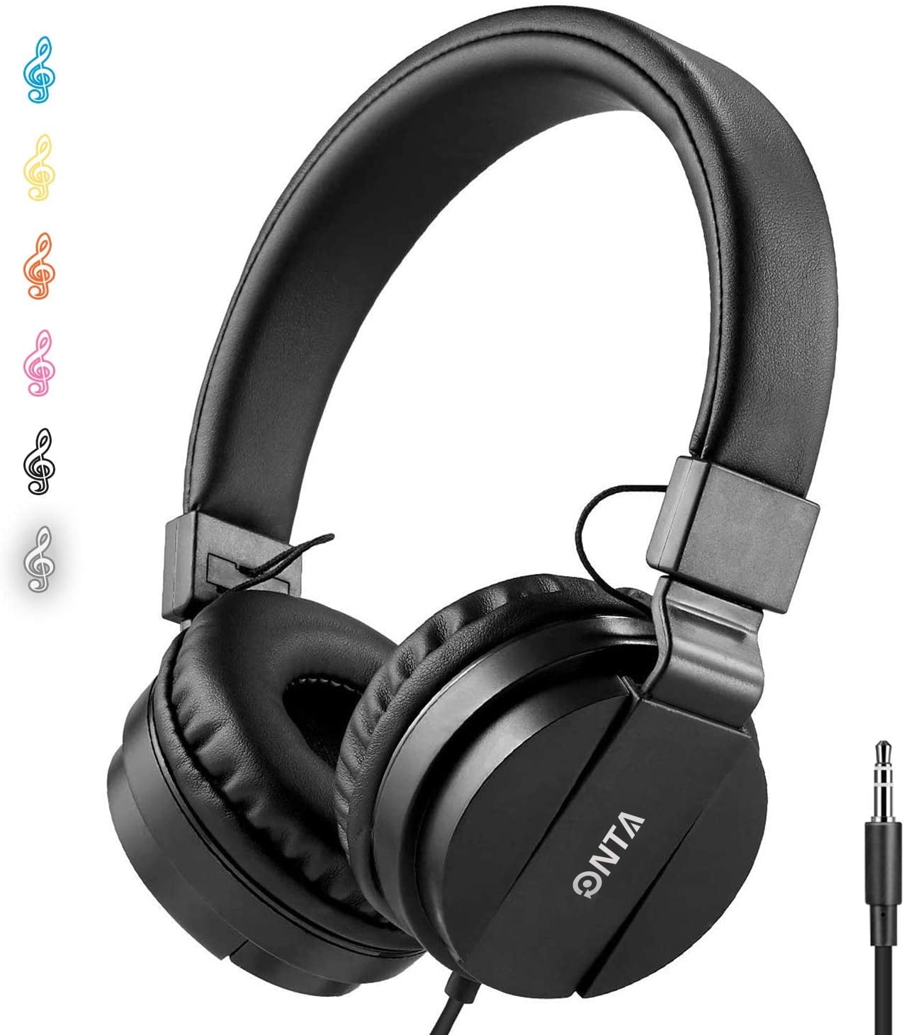ONTA Kids Wired Headphones, Noise Canceling, Foldable, 40mm Drivers ...