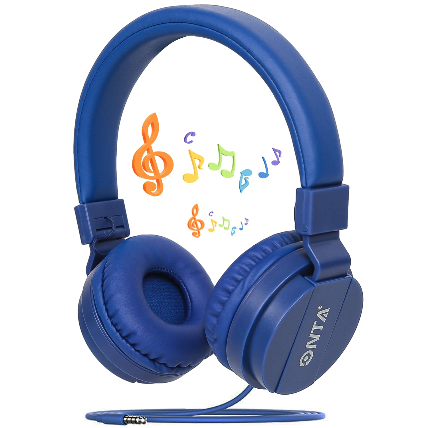 ONTA Kids Wired Headphones, Adjustable Stereo Over-Ear, Suitable for ...