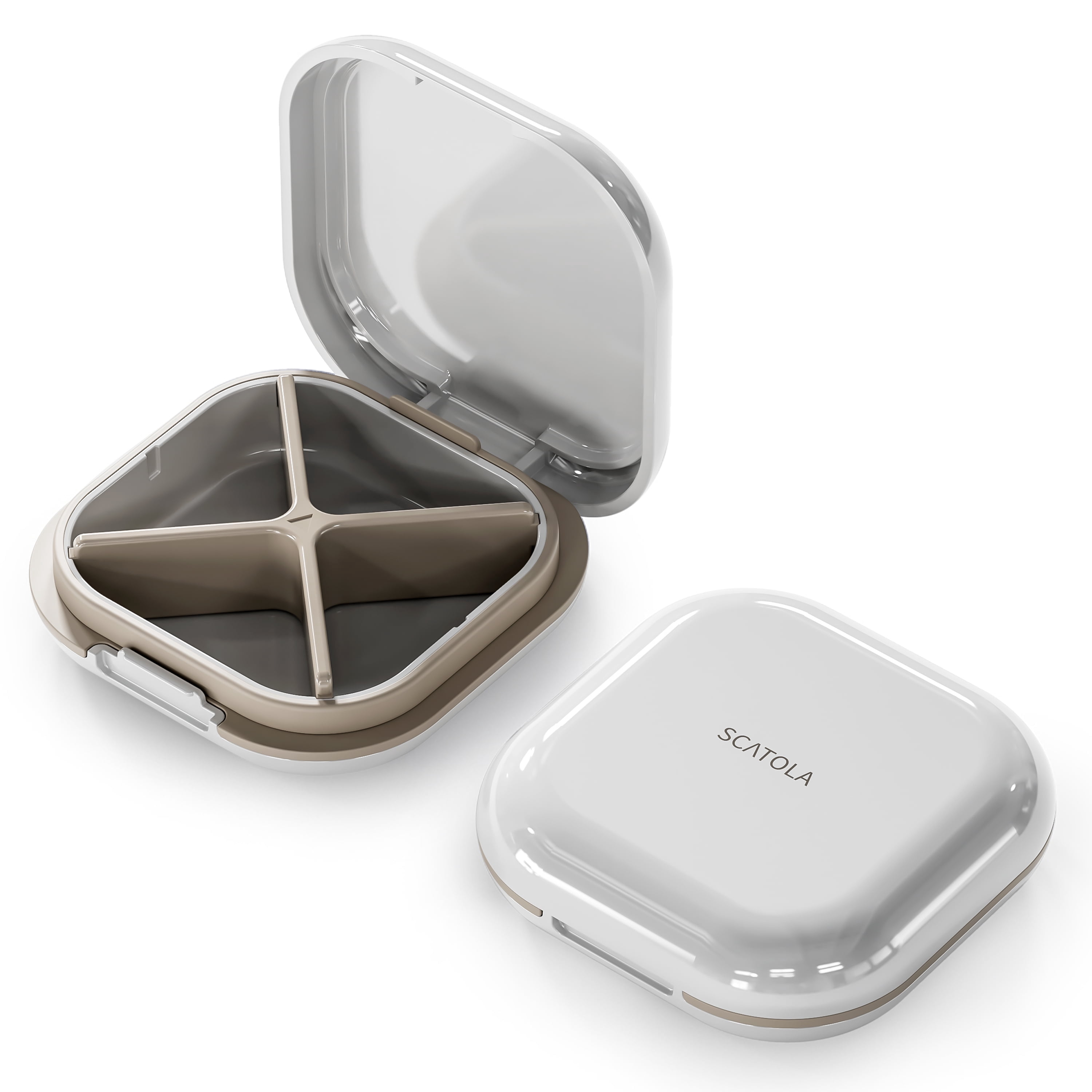 ONTERATE Small Pill Case, Travel Pill Box, Portable Pill Organizer ...
