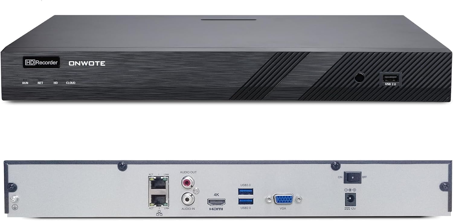 ONWOTE 12MP 32 Channel NVR IP Security Video Audio Recorder, 32CH 12MP ...