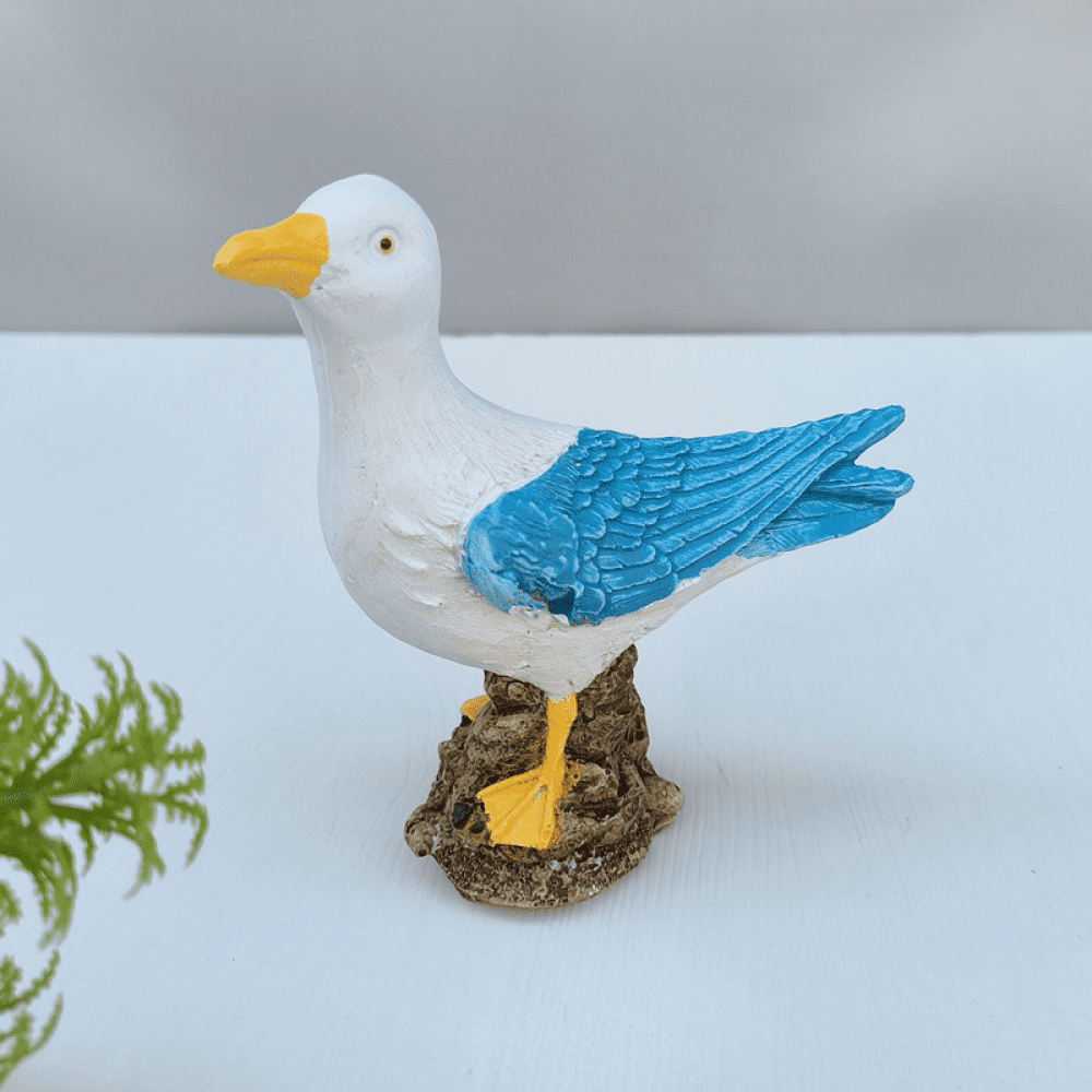 ONXE Seagull Seagull Bird Figurines Statue Mediterranean Style Resin ...