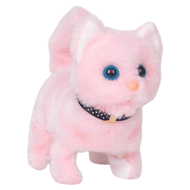 ONXE Walking Kitty Plush Toy Electric Interactive Cat Stuffed Animal ...
