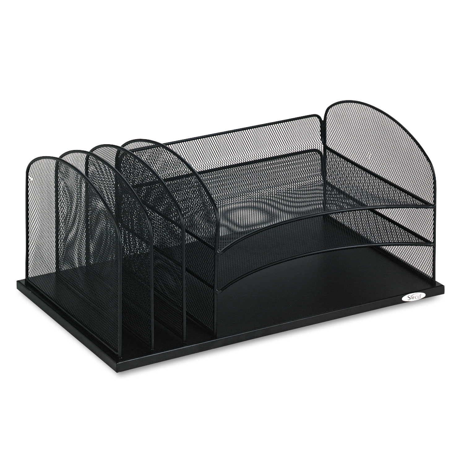 ONYX DESK ORGANIZER WITH THREE HORIZONTAL AND THREE UPRIGHT SECTIONS ...