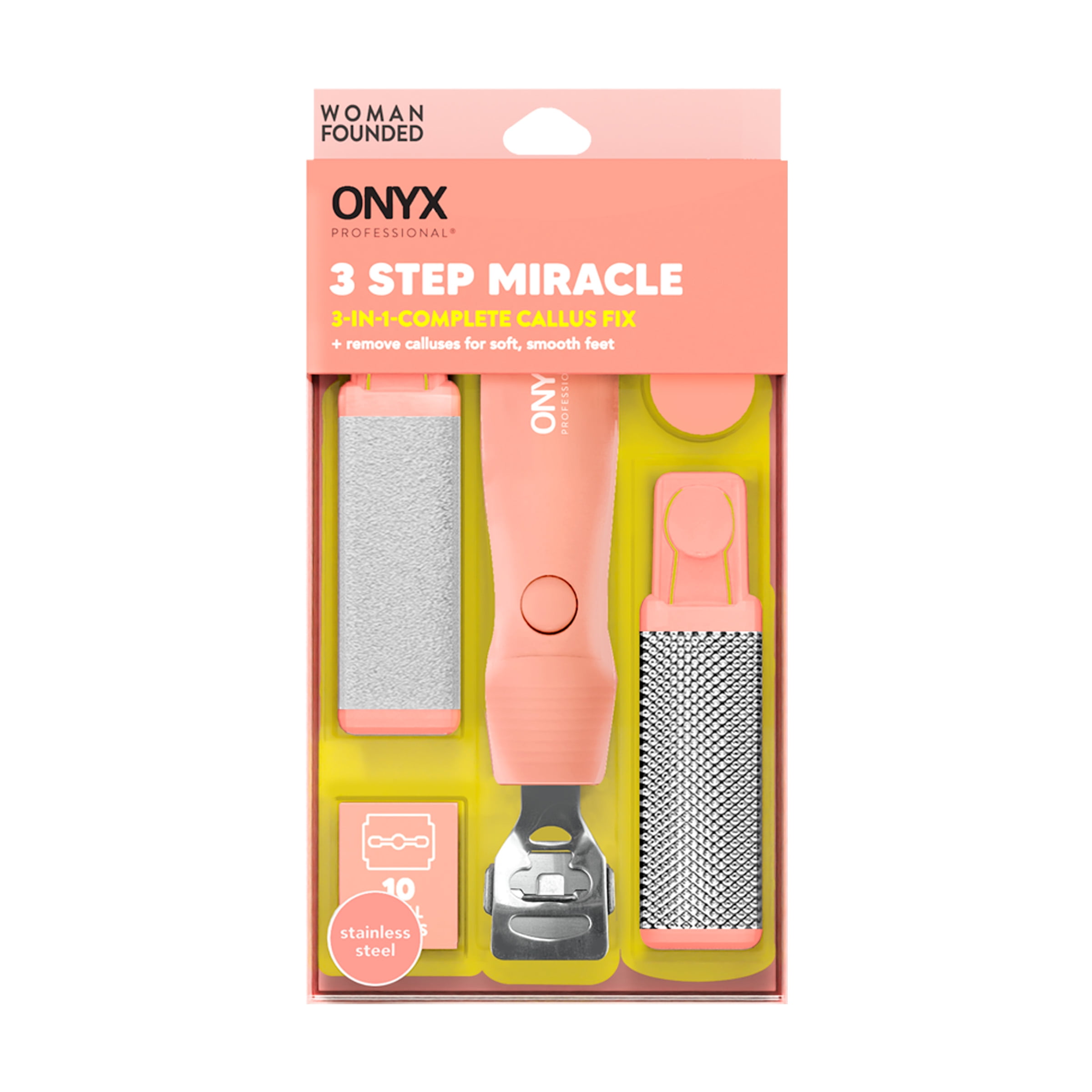 Onyx Professional Foot Removal Rasp & 3 Step Callus Removing Miracle ...