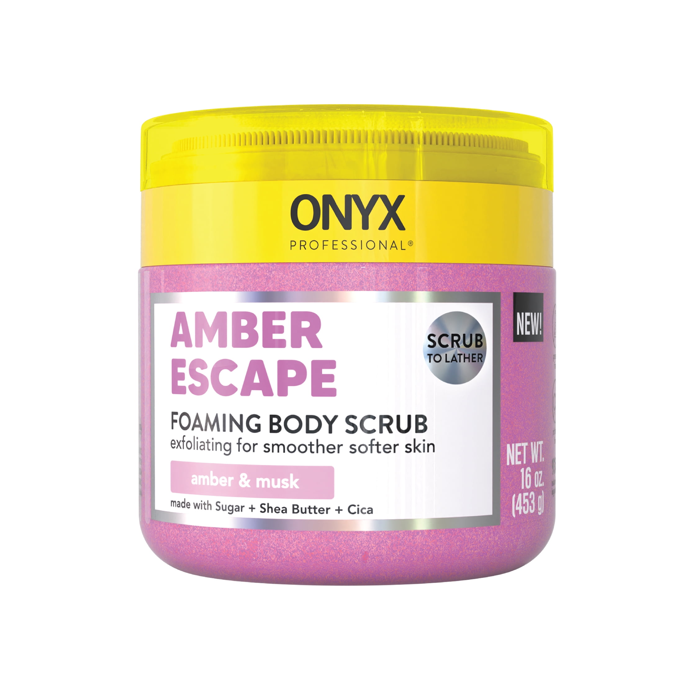 ONYX Professional® Foaming Body Scrub with Shea Butter & Cica, Amber Escape, 16 oz - Walmart.com