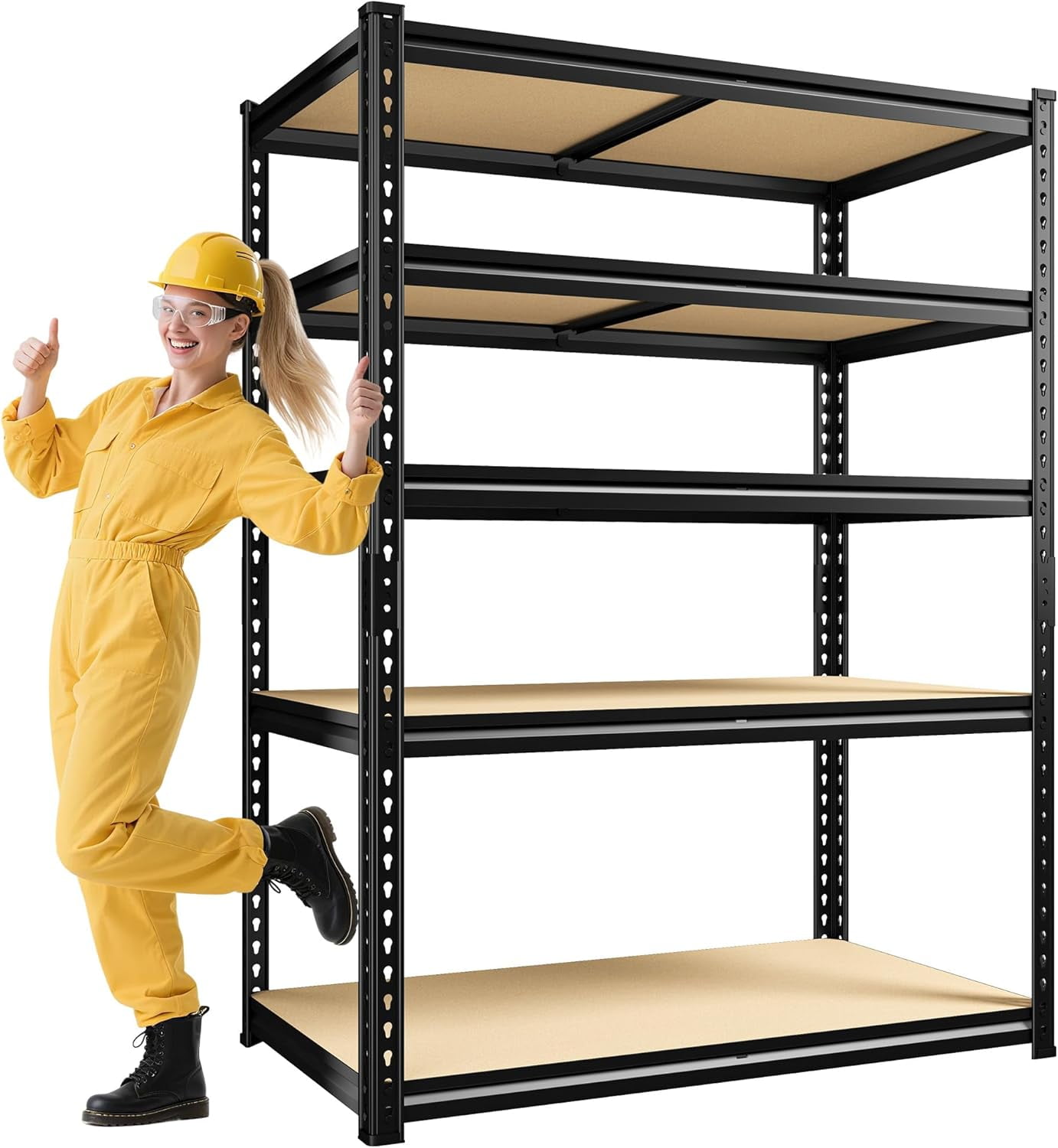 ONZA 72" H Garage Shelving, 5 Tier Storage Shelves Load 2500 lbs ...
