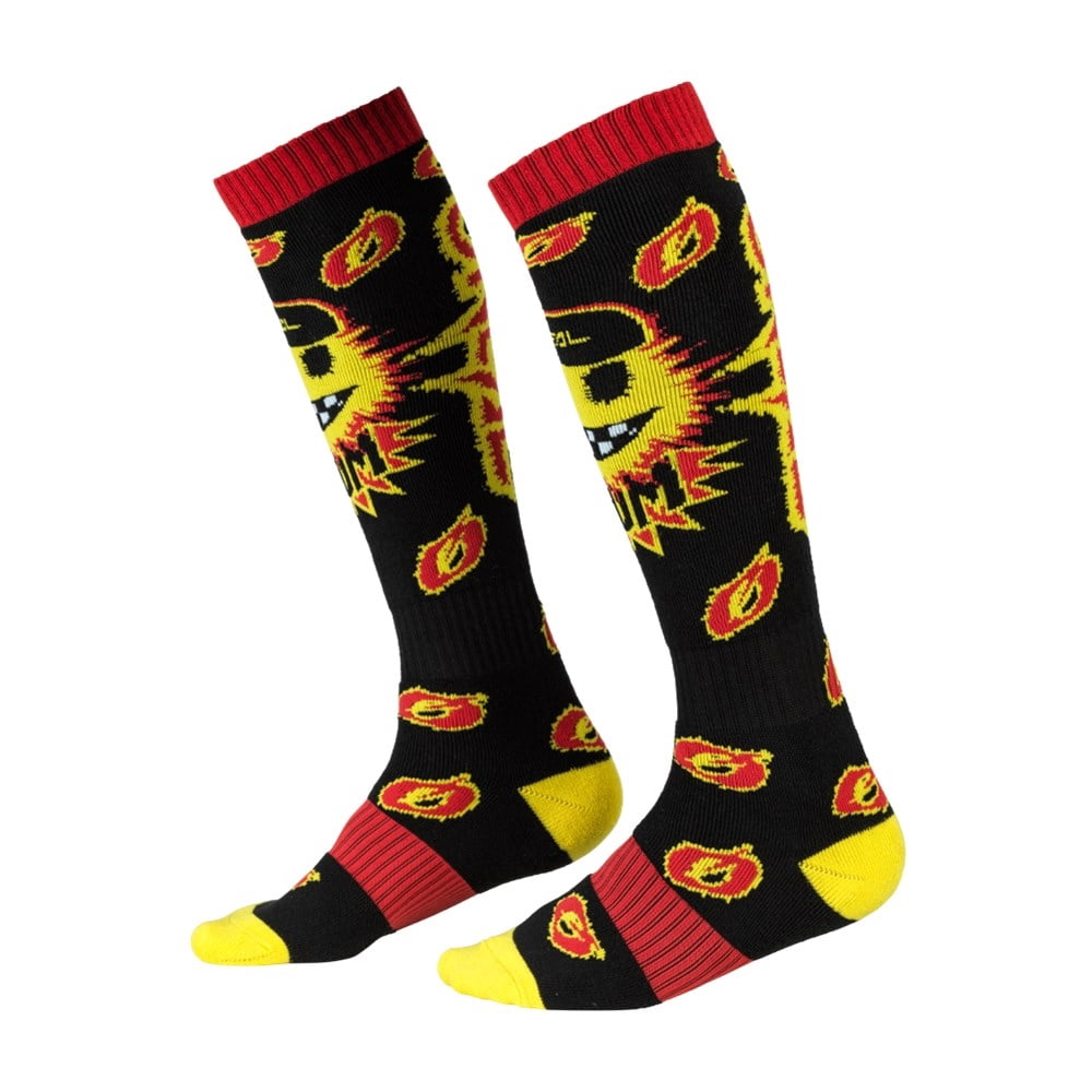 ONeal Pro MX Boom Socks (OSFM, Black/Red/Yellow) - Walmart.com