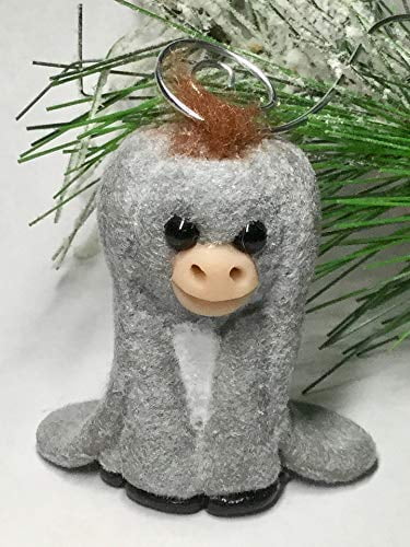 OOAK Handmade Donkey Ornament, (Light Gray) inspired by Nestor The Long ...