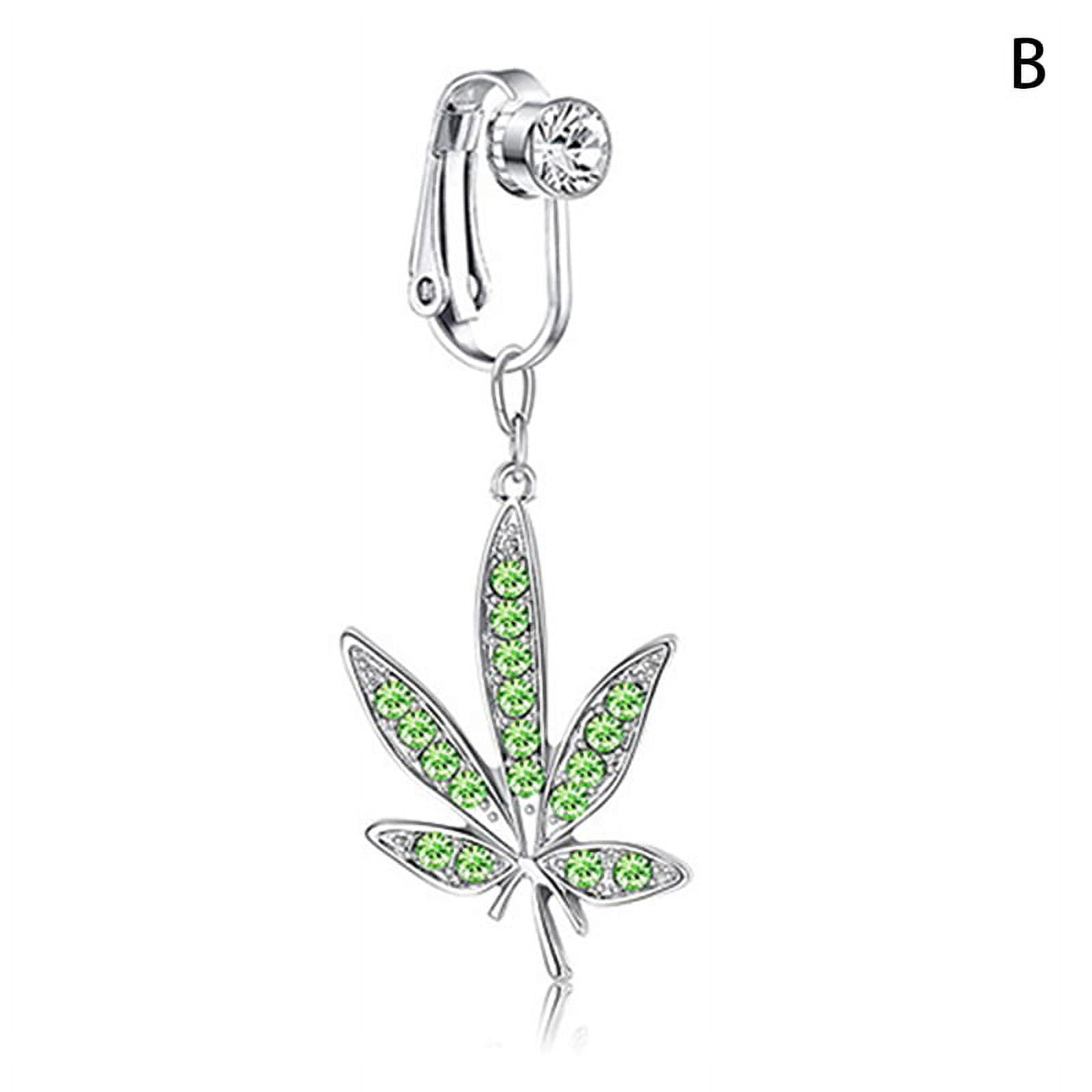 OOCA 1Pc Fake Belly Button Ring Fake Clip On Umbilical Belly Piercing ...