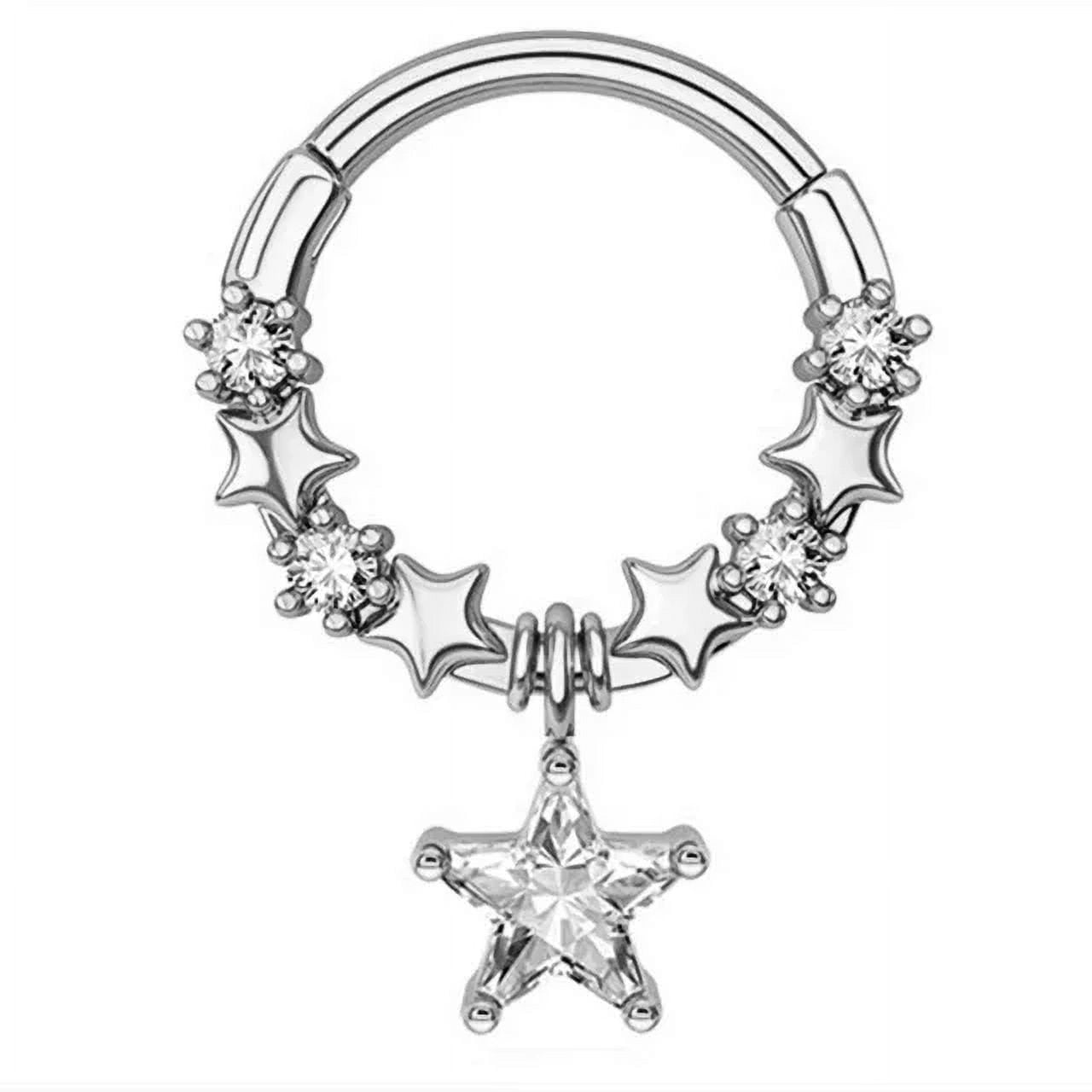 OOCA 1Pcs planet Septum Hoop Clickers Nose Ring Cartilage Piercing ...