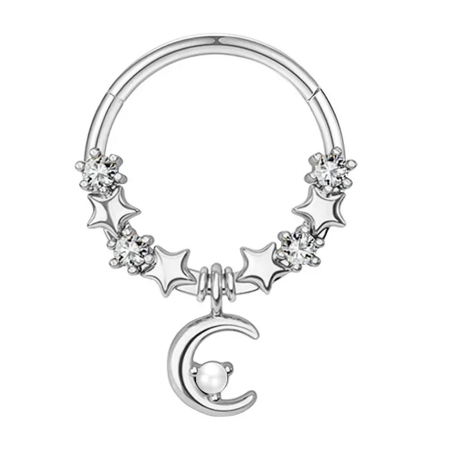 OOCA 1Pcs planet Septum Hoop Clickers Nose Ring Cartilage Piercing ...