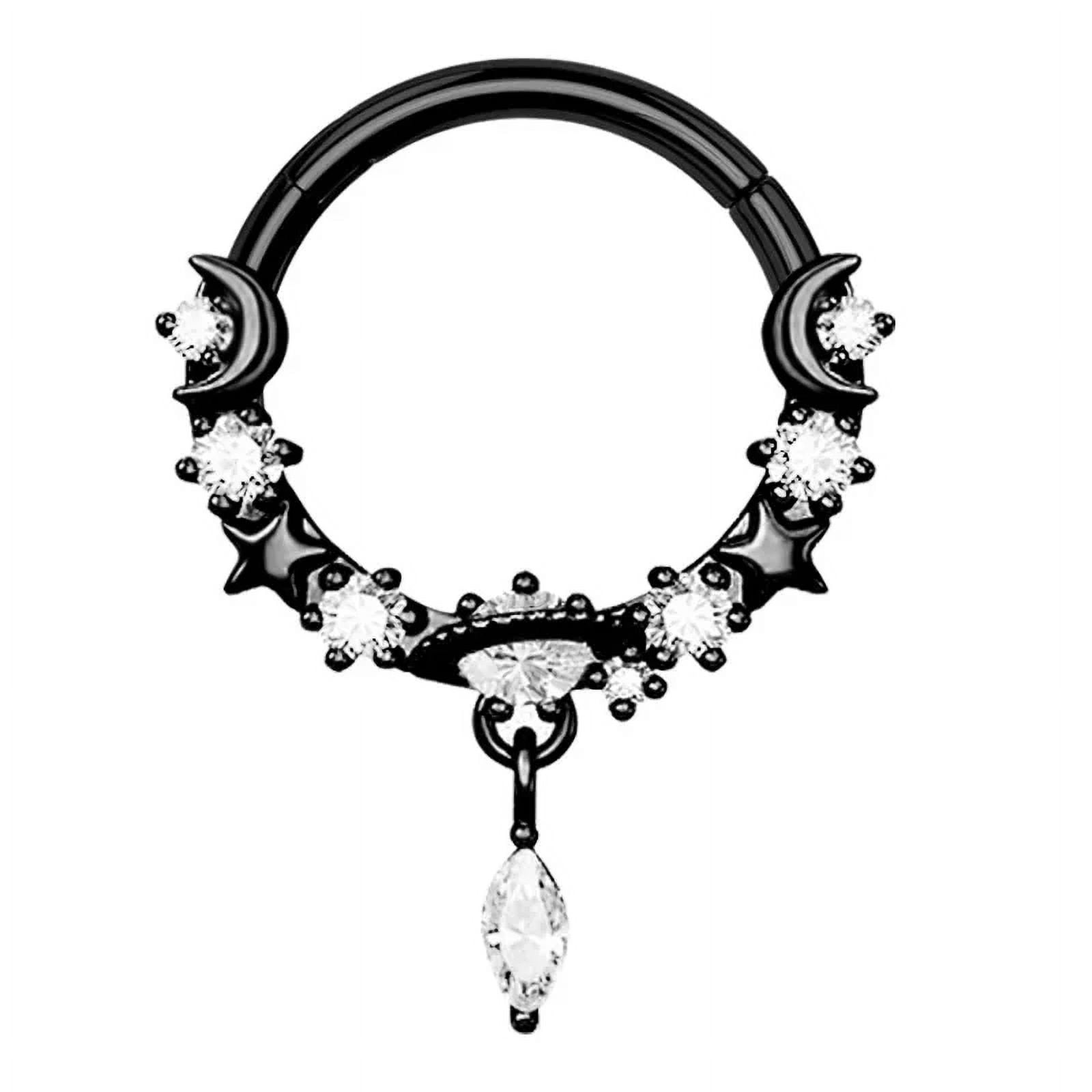 OOCA 1Pcs planet Septum Hoop Clickers Nose Ring Cartilage Piercing ...