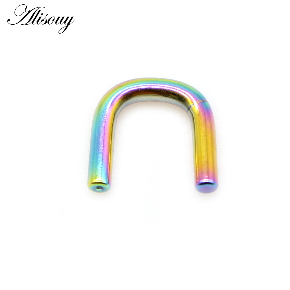 OOCA 2024 1pc U Shaped Stainless Steel Hiphop Rock Fake Open Septum ...
