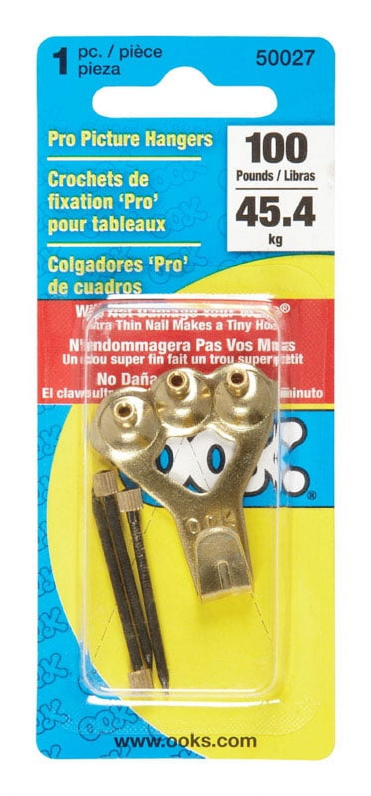 OOK/IMPEX SYSTEMS GROUP 50027 SGL 100 lb Picture Hanger - Walmart.com