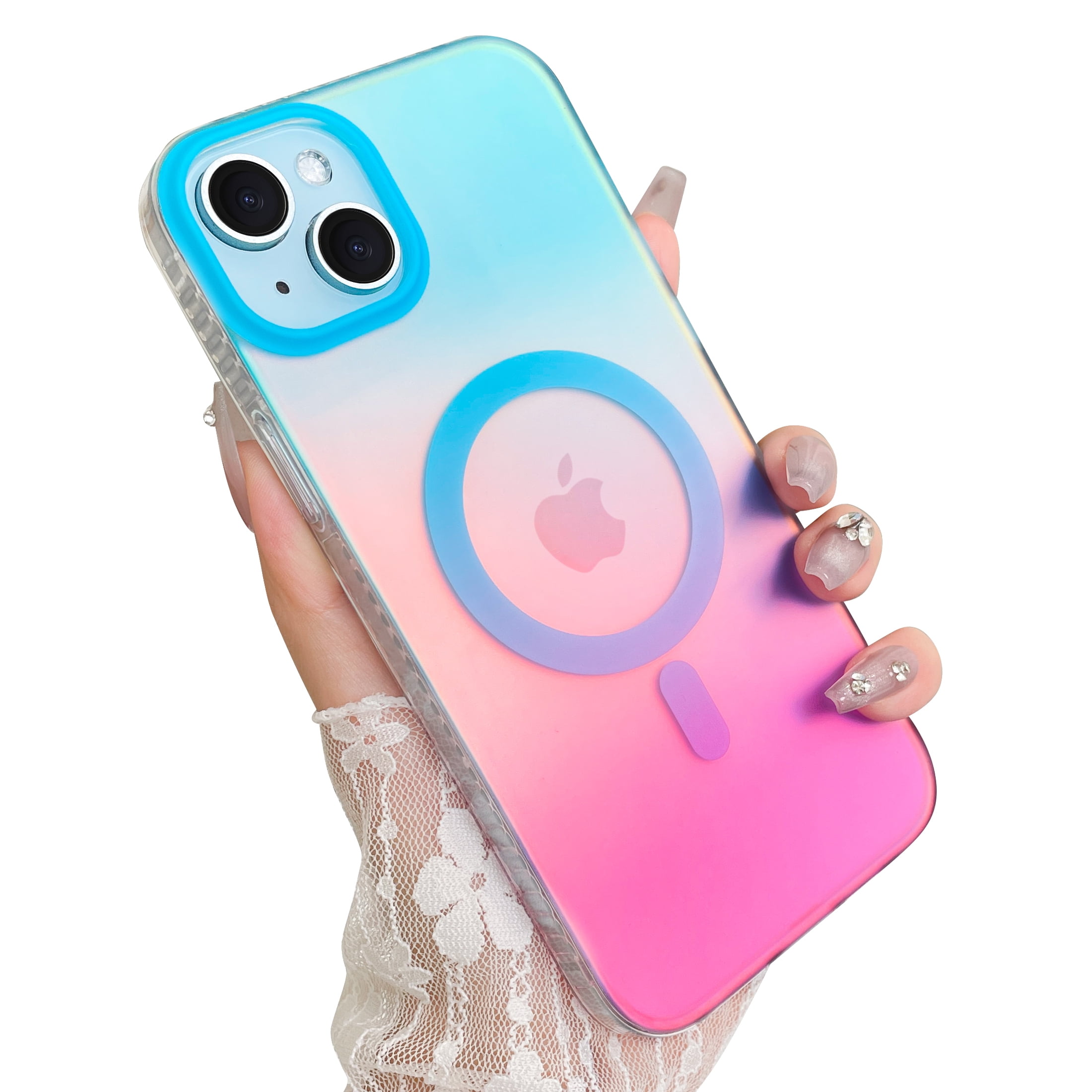 OOK For iPhone 15 Case Magnetic, Compatible with Magsafe Cute Gradient ...