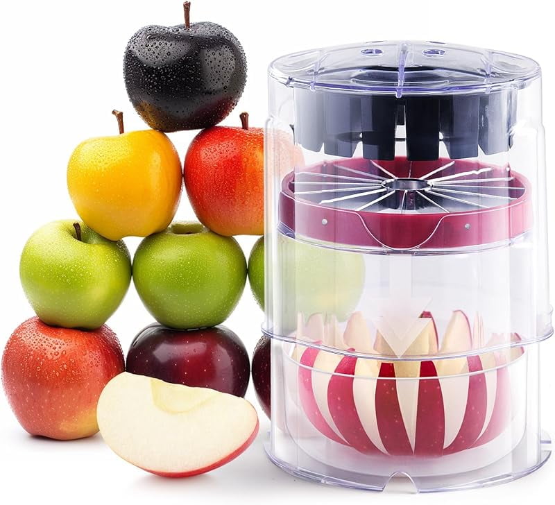 OOKUU Professional Apple Slicer, 8-Slice Ultra-Safe Heavy-Duty ...