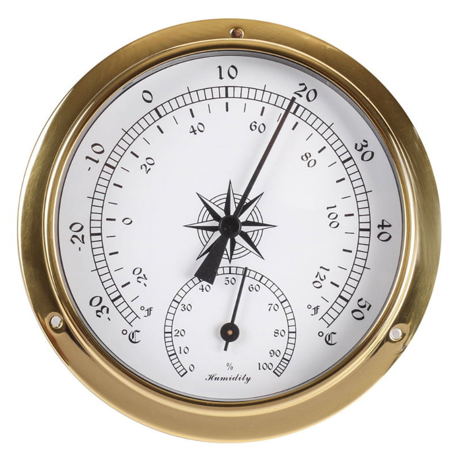 OOKWE 115mm Wall Mounted Thermometer Hygrometer Barometer Watch Tidal ...