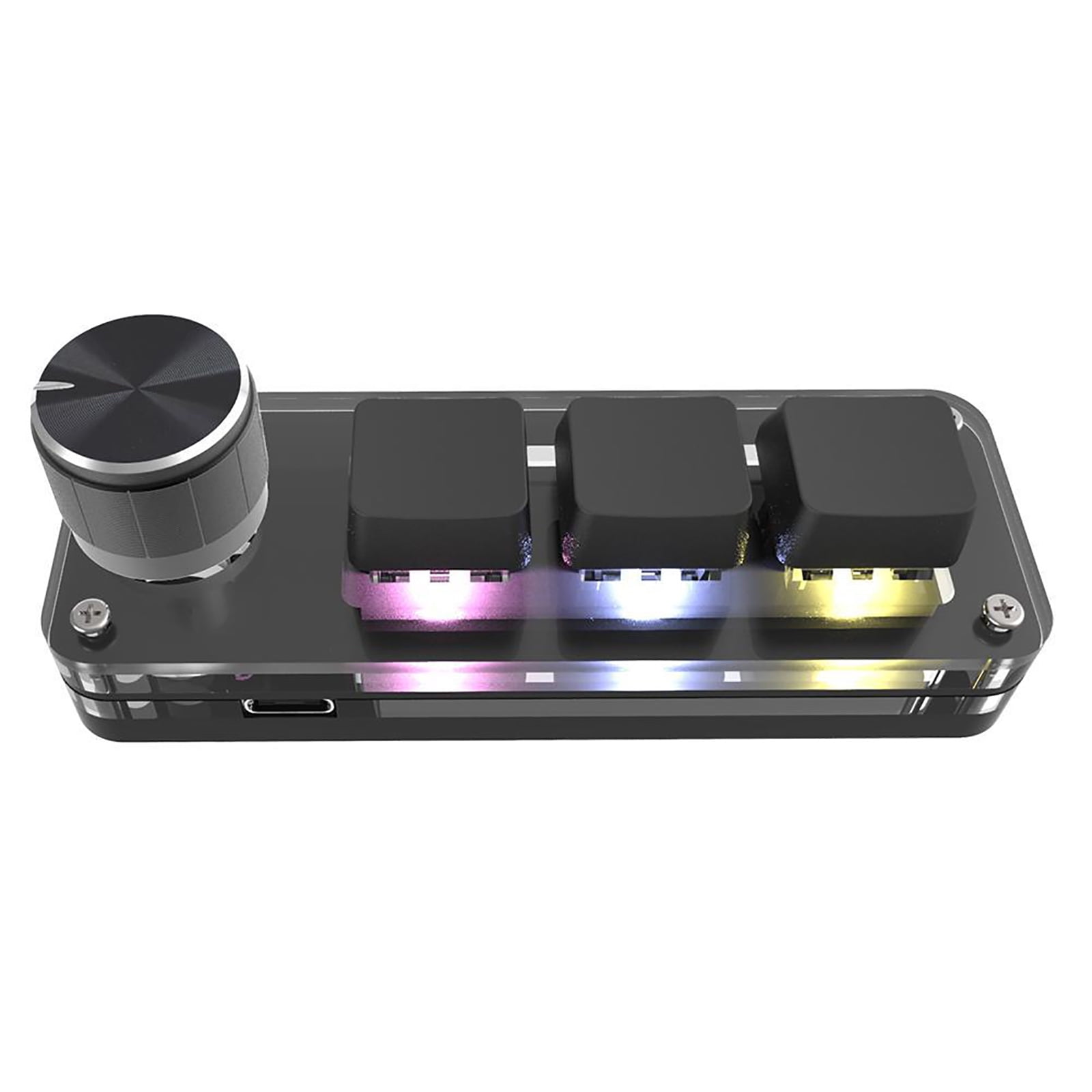 OOKWE 3-Key Mini Keypad One Handed Mechanical Gaming Keyboard, Multifunctional Shortcut ...