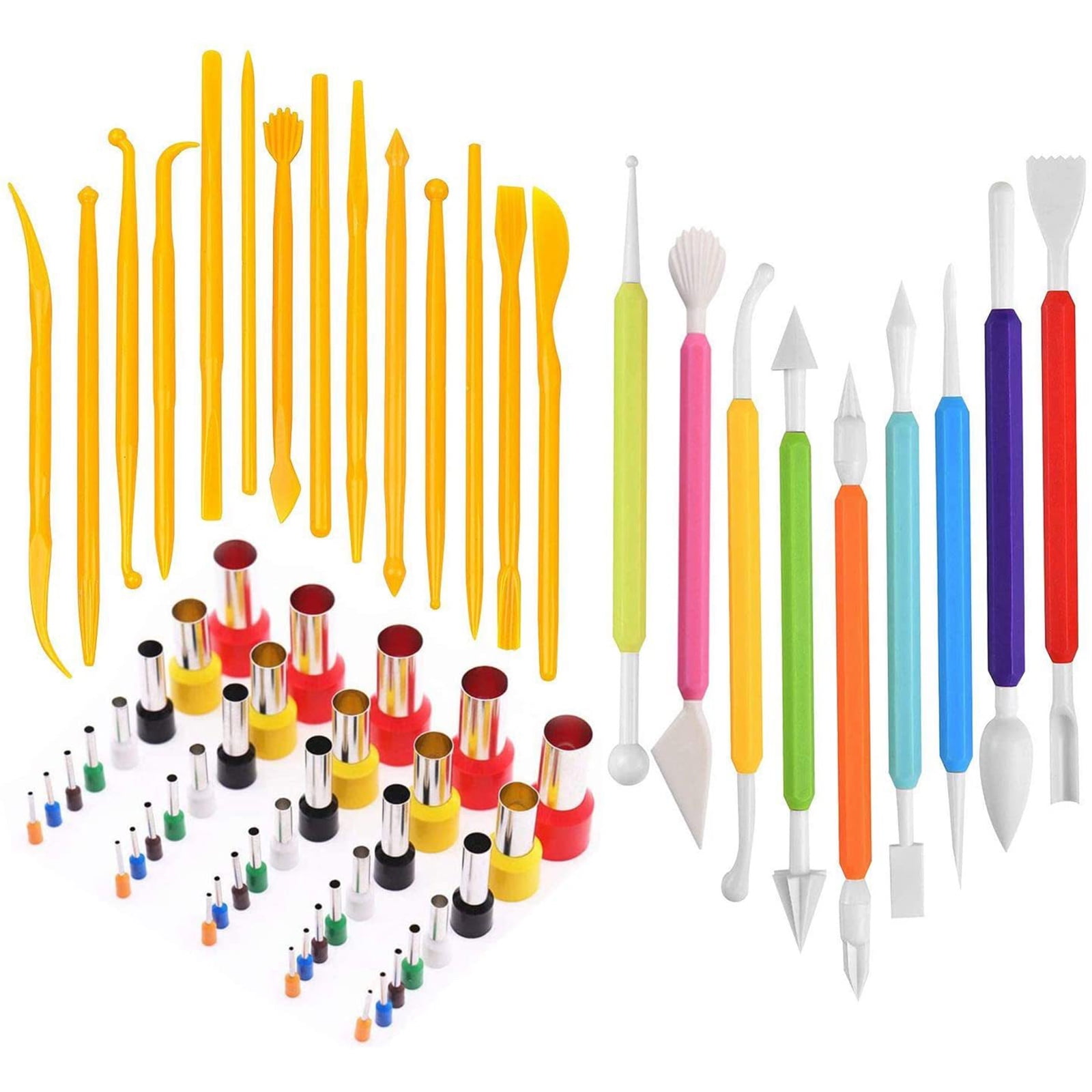 OOKWE 63pcs Clay Modeling Tools Round Circle Shape Cutters Mold Set for ...