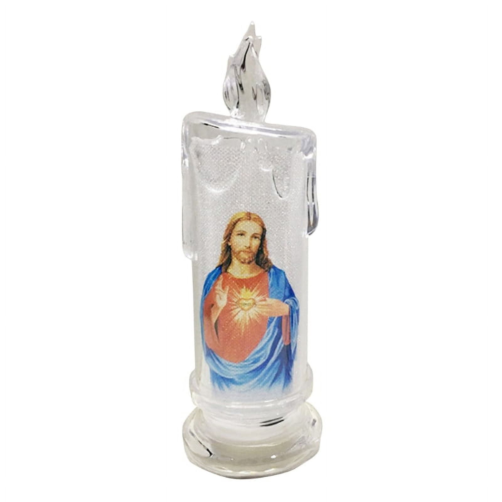 OOKWE Christian Flameless Candle Light Christian Church Decor Led ...