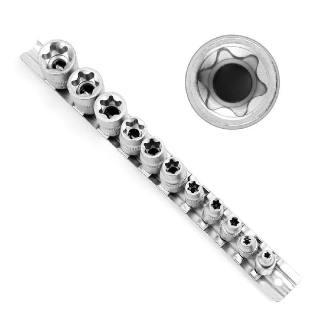 OOKWE Female E Torx Star Socket Set/Rail Female External Star Socket ...