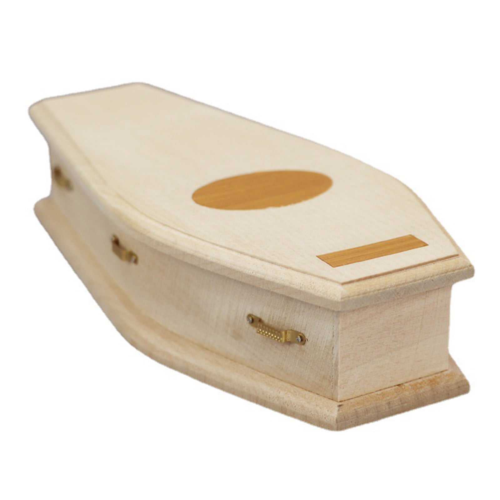 OOKWE Miniature Wooden Coffin Model Mini Dollhouse Coffins Box Wood ...