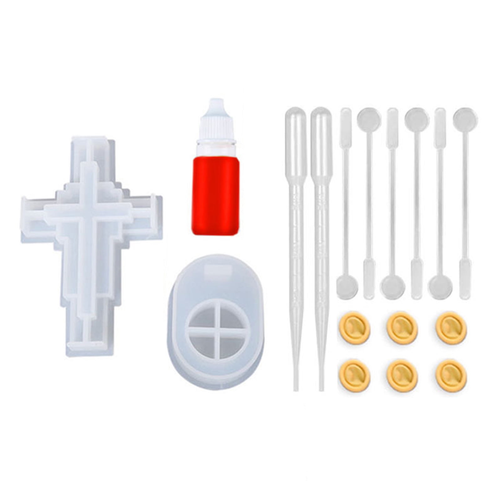OOKWE Resin Cross Candle Holder Mold DIY Plaster Candlestick Mould Kit ...