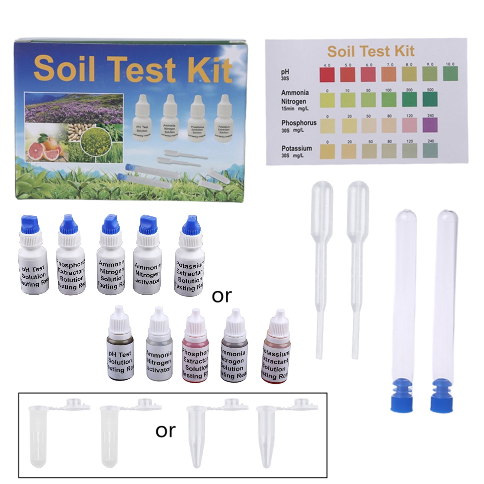 OOKWE Soil PH Test Solution Phosphorus N1 Nitrate P1 Potassium K1 K2 ...