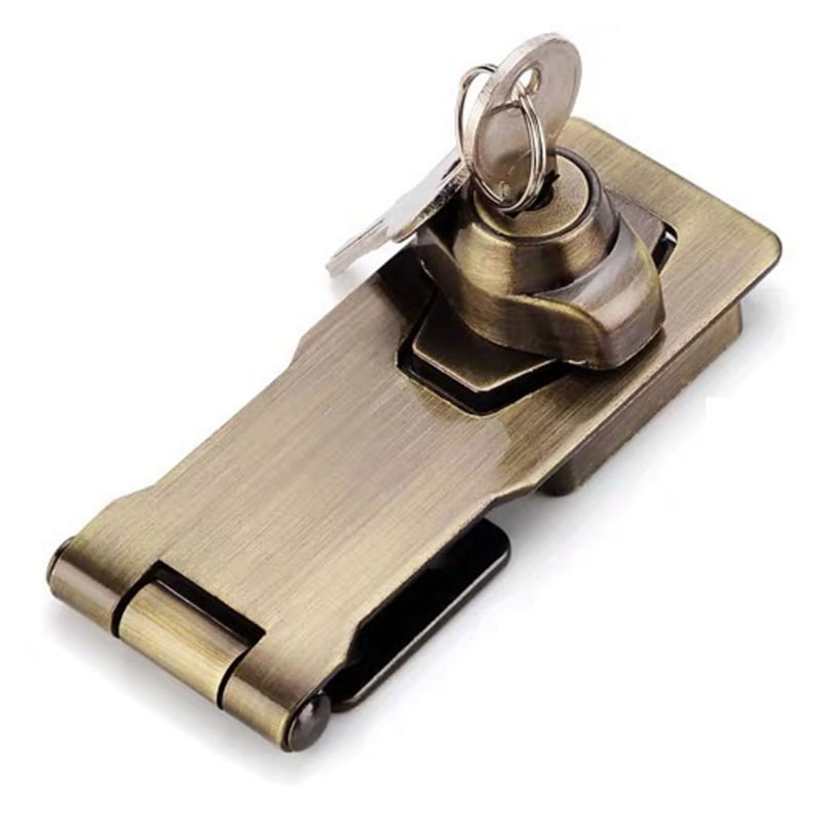 OOKWE Twist Knob Keyed Locking Safety Hasp Lock Door Locks Hasp Latch ...