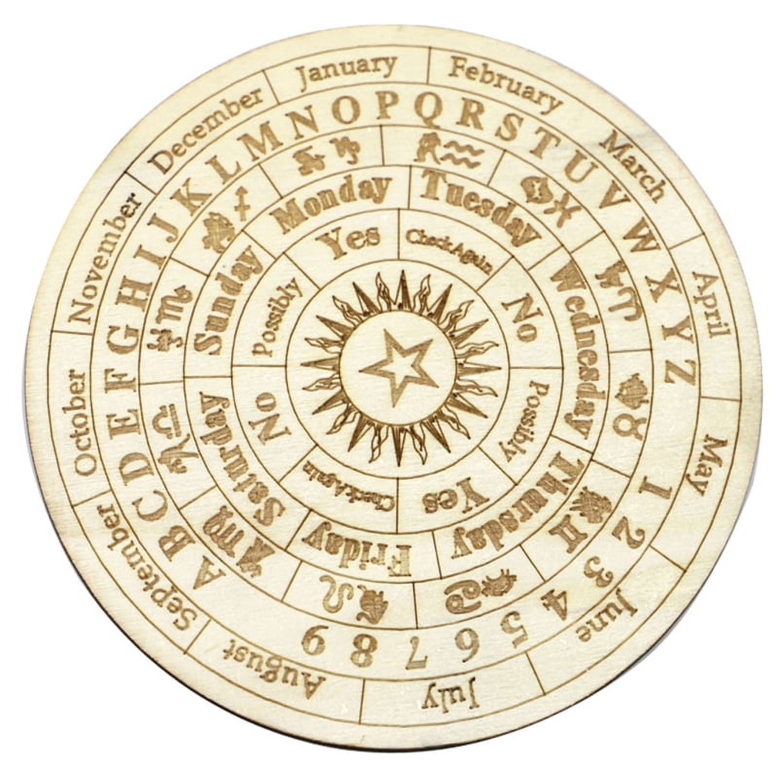 OOKWE Wooden Divination Pendulum Board Carved Metaphysical Message ...