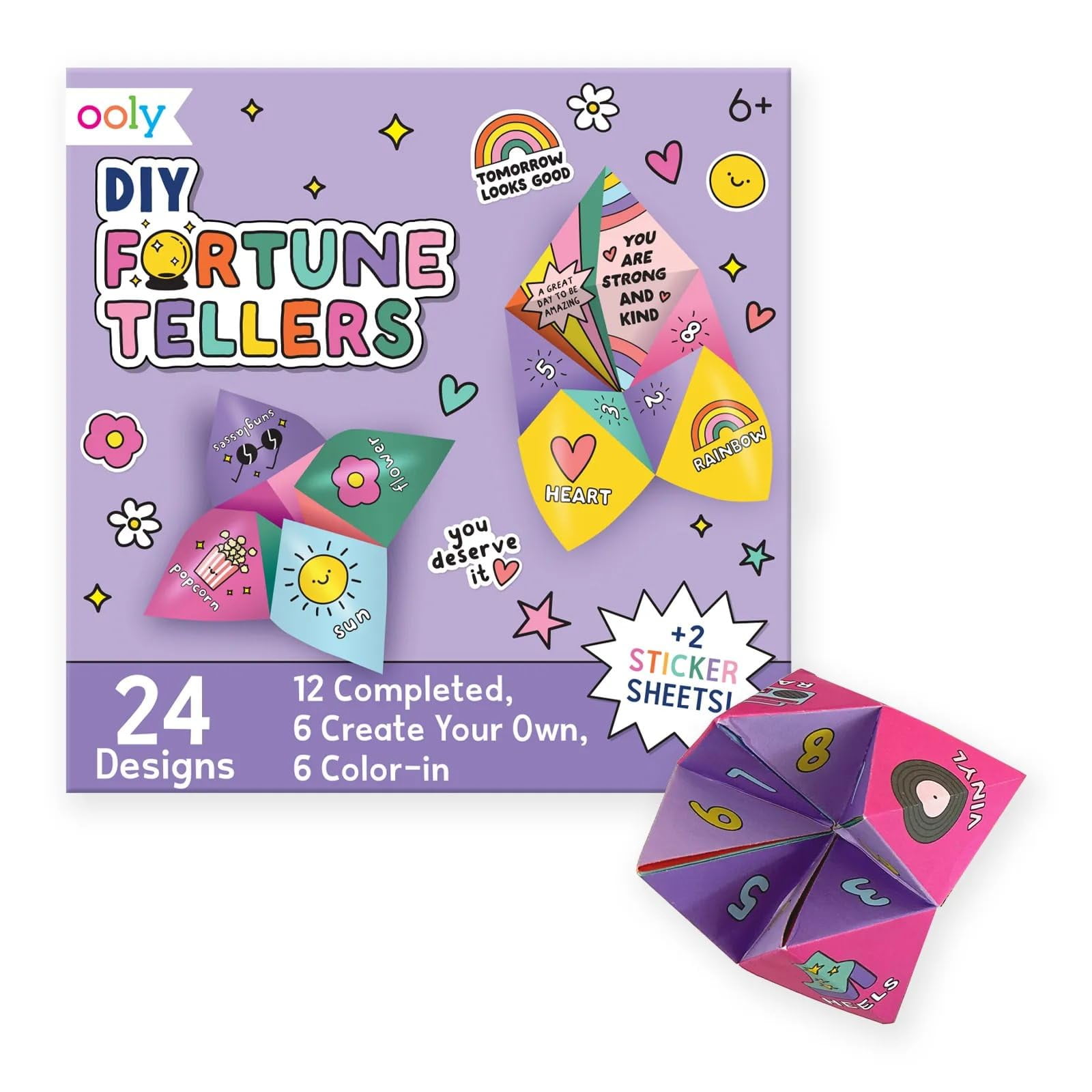 OOLY DIY Fortune Teller Kit, 24 Piece Arts & Crafts for Kids Set, Gifts ...