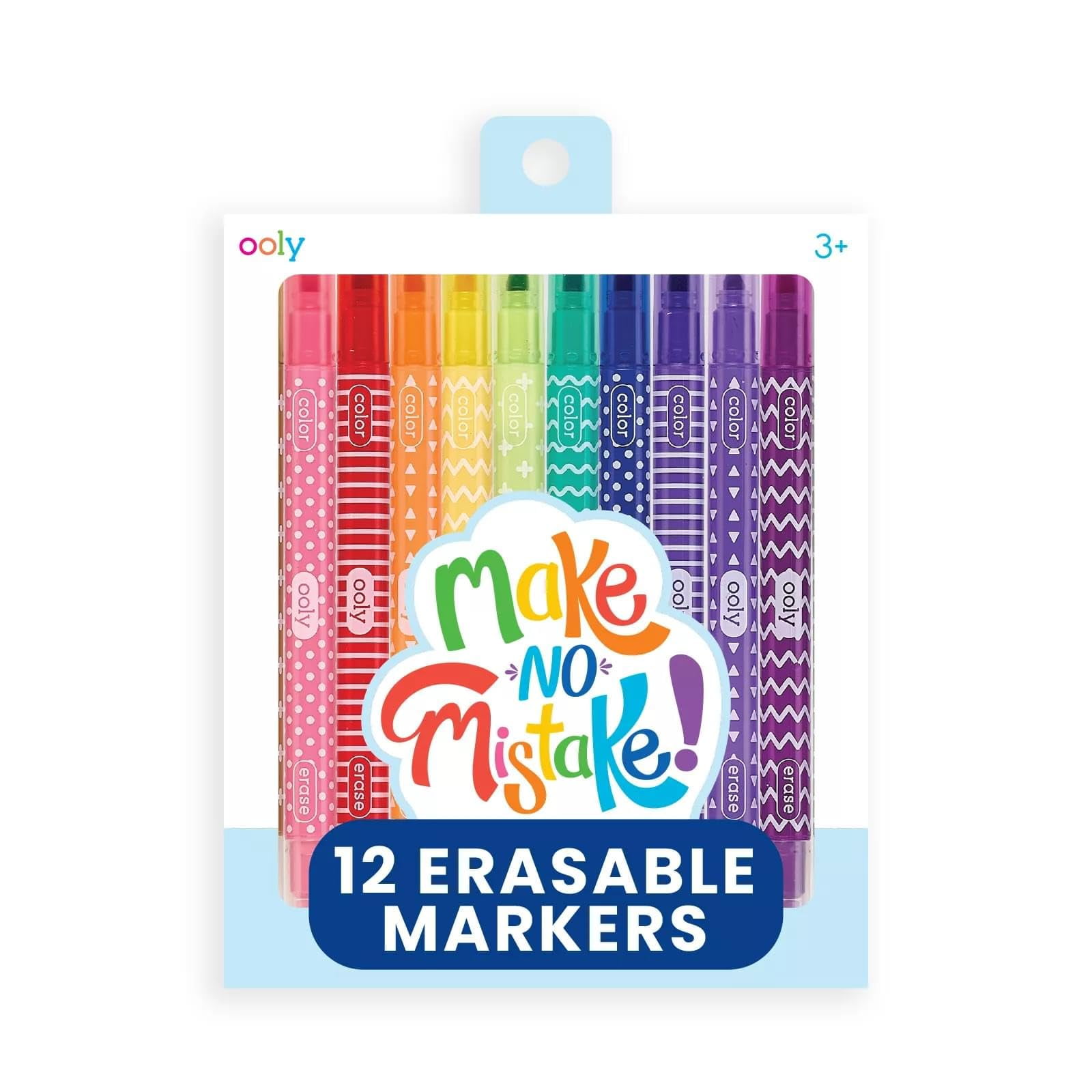 Ooly Make No Mistake Erasable Markers, Kids Friendly, Travel Size, Set ...
