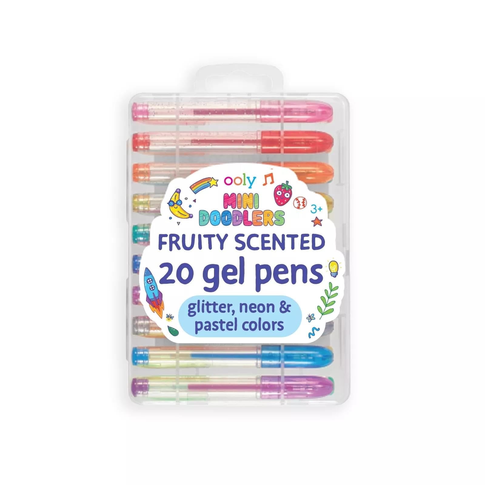 OOLY Mini Doodlers Fruity Scented Neon, Pastel, & Glitter Gel Pens for ...