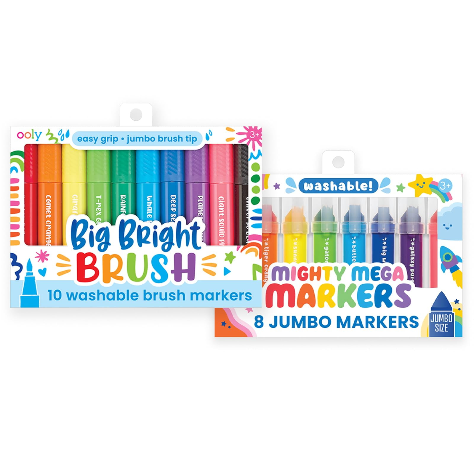 OOLY Thick Washable Markers Bundle of 18 Markers, Markers with Jumbo ...