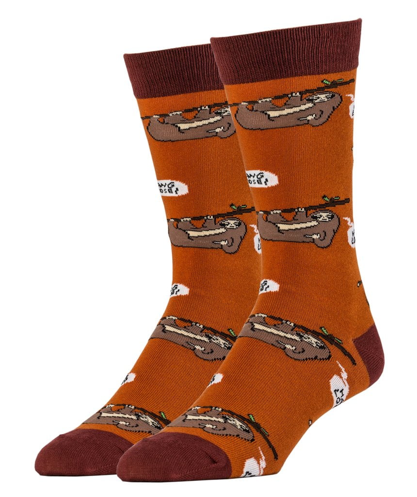 OOOH YEAH! Men's Novelty Crew Socks, Just Hanging Out - Walmart.com